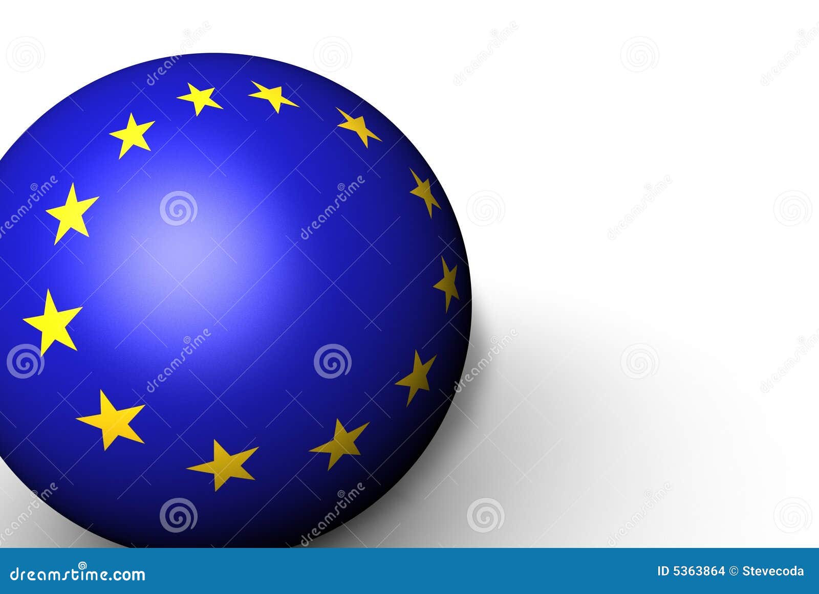 3d Flag Sphere of European Union Stock Illustration - Illustration of ...