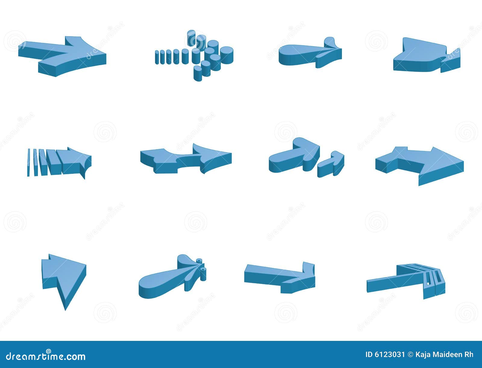 3d flechas - vector ilustración del vector. Ilustración de conjunto ...