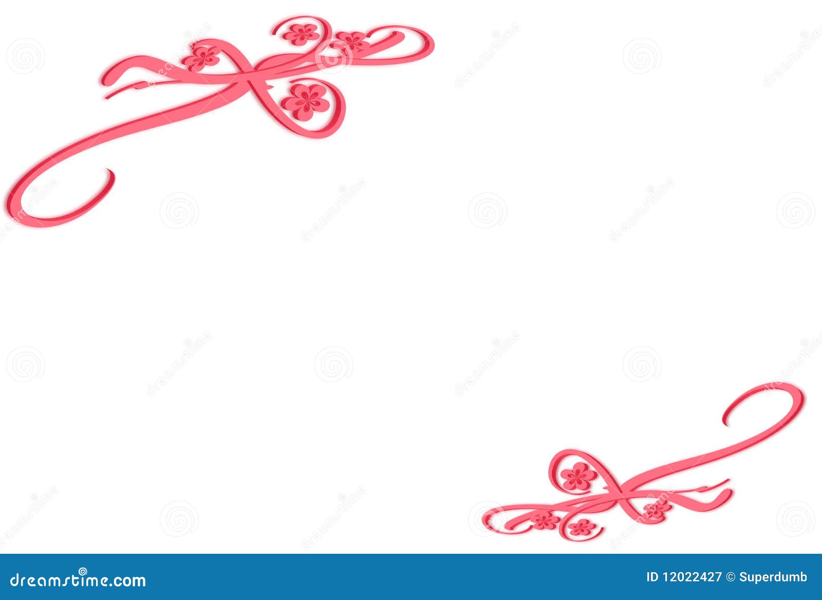 3d Floral Border stock illustration. Illustration of swirl - 12022427