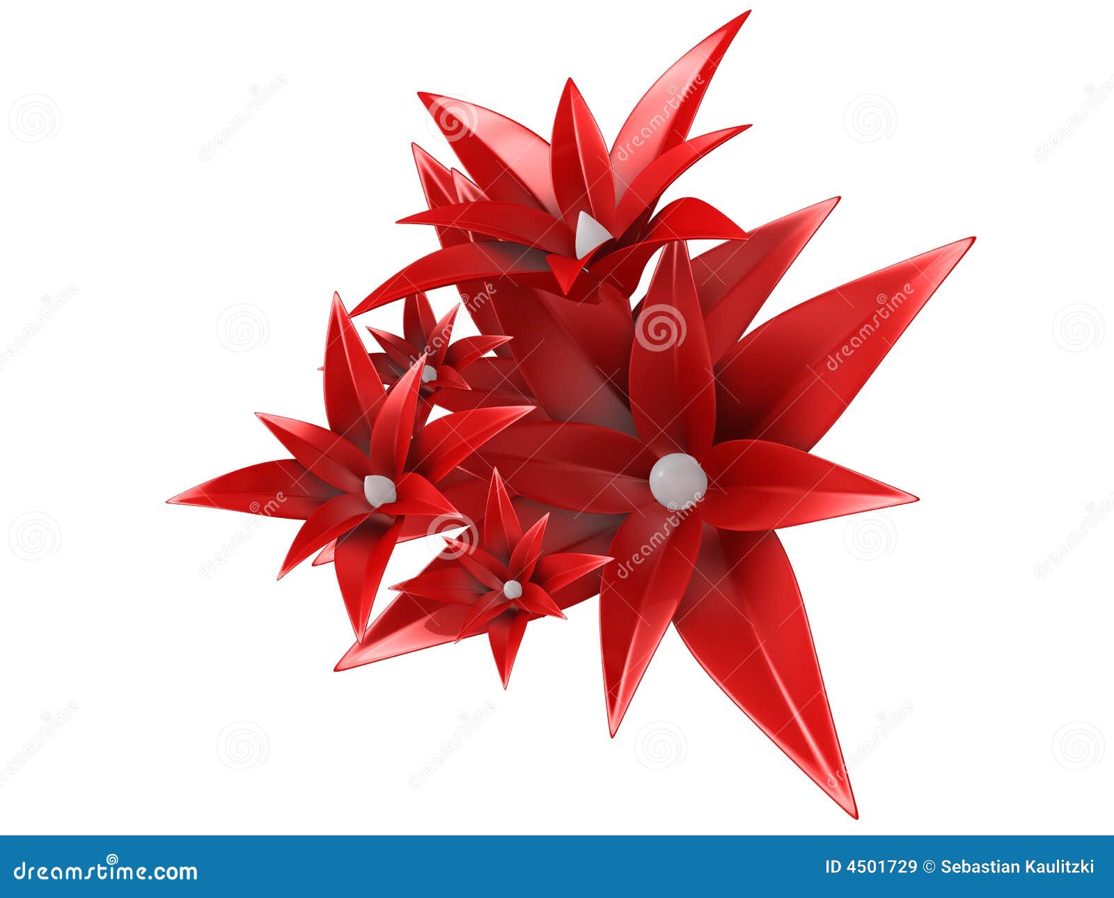 3d flowers stock illustration. Illustration of shape, flower - 4501729