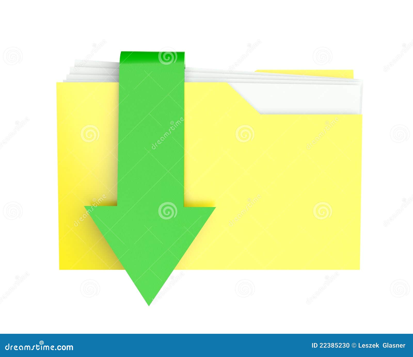 3d Folder Icon with Arrow, Download Stock Illustration - Illustration ...
