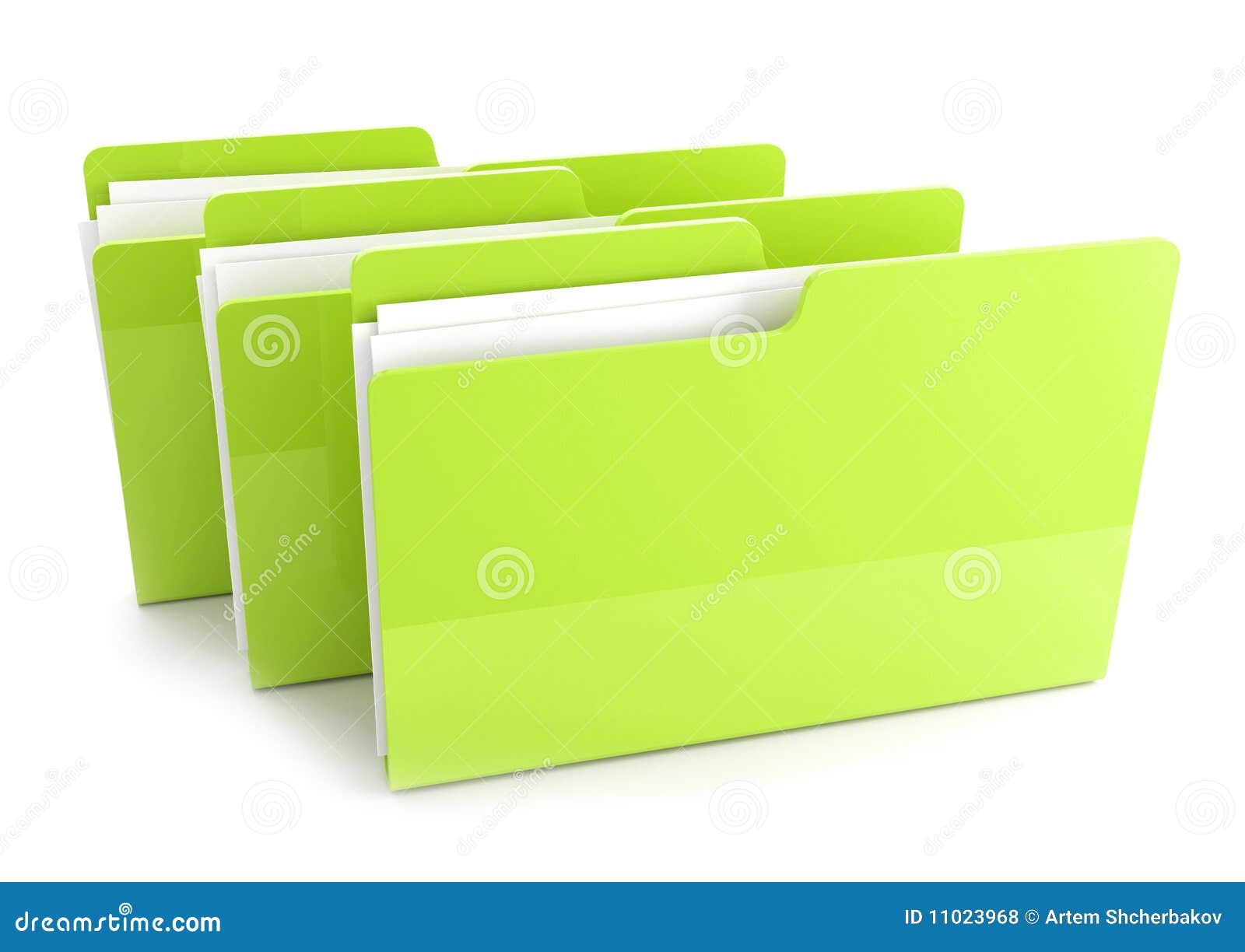 3d folders stock illustration. Illustration of full, information - 11023968