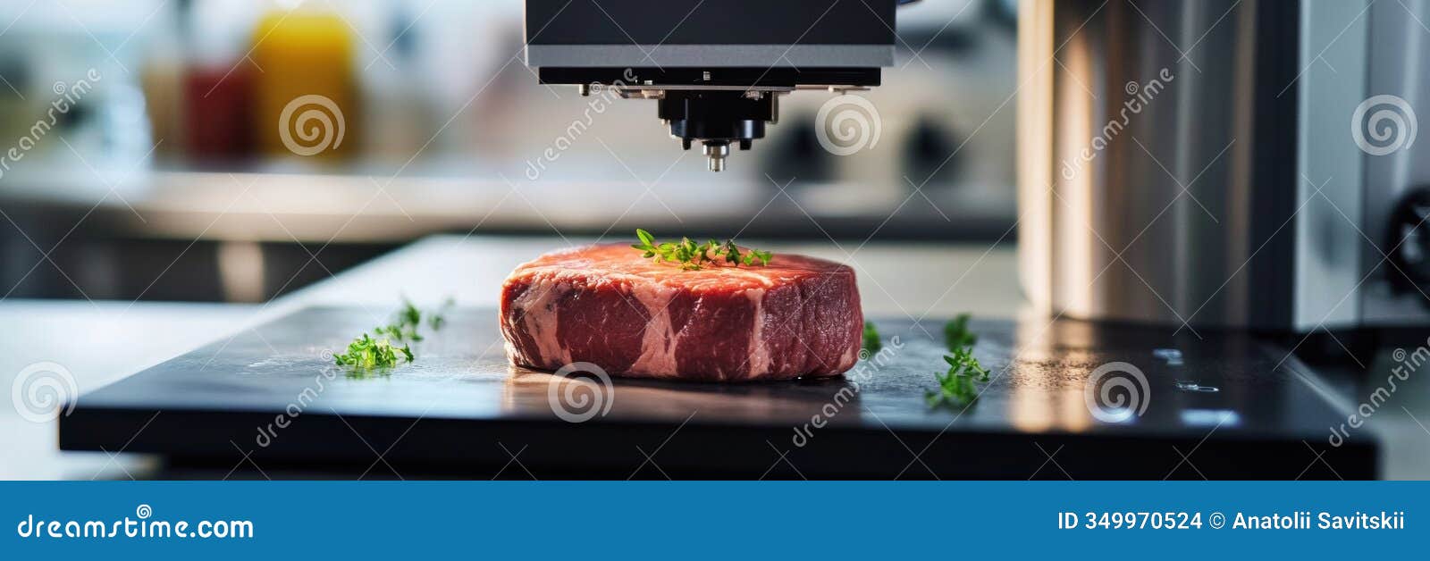 A 3D Food Printer Meticulously Crafting a Succulent Plant-based Steak ...