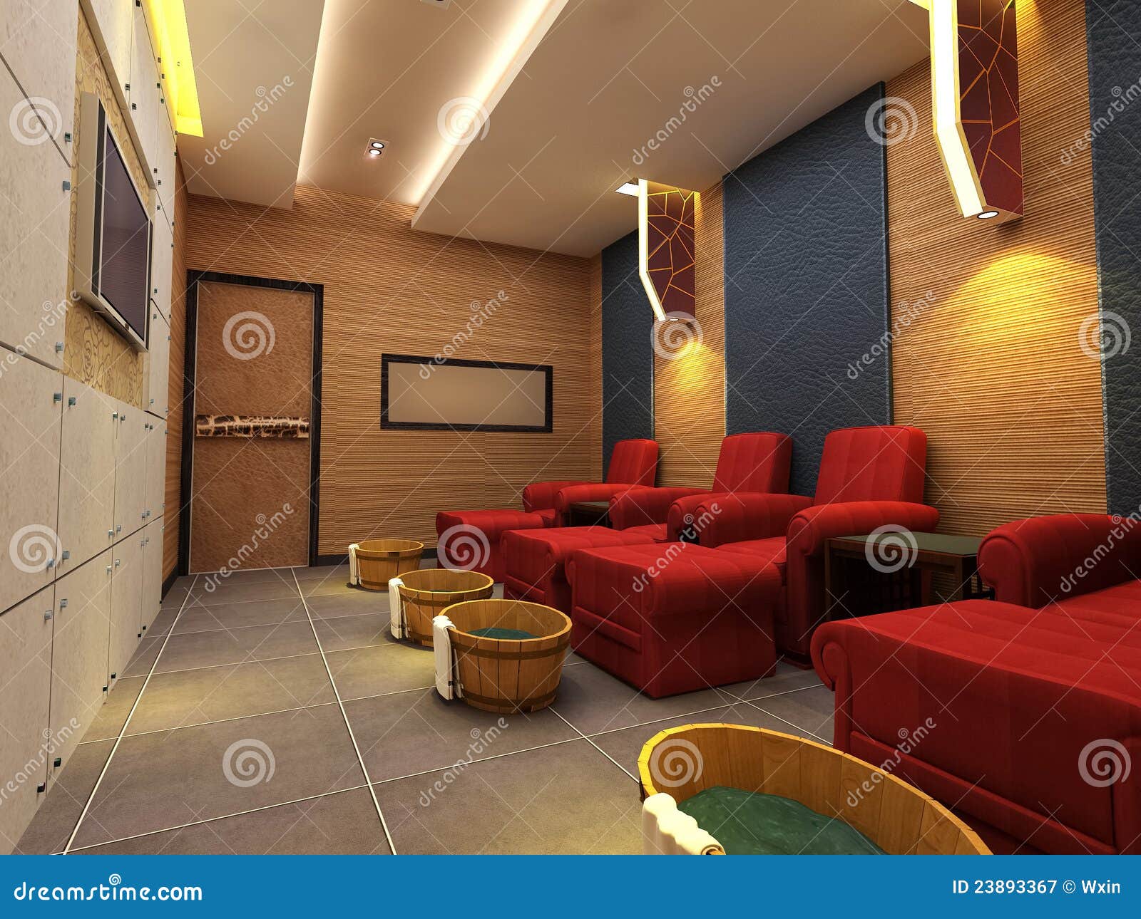 3d foot reflexology room stock illustration. Illustration of living ...