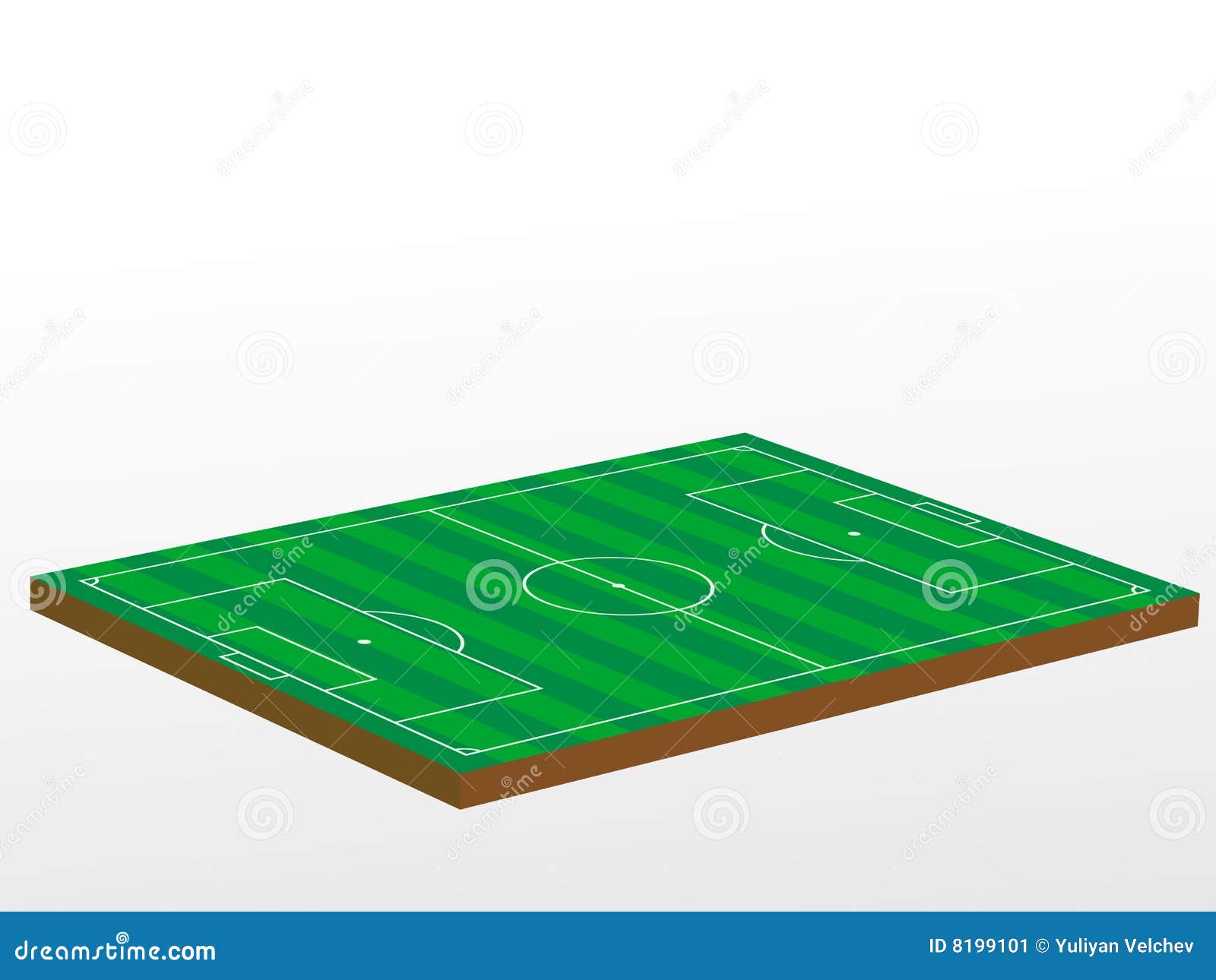 3D football field stock vector. Illustration of game, corner - 8199101