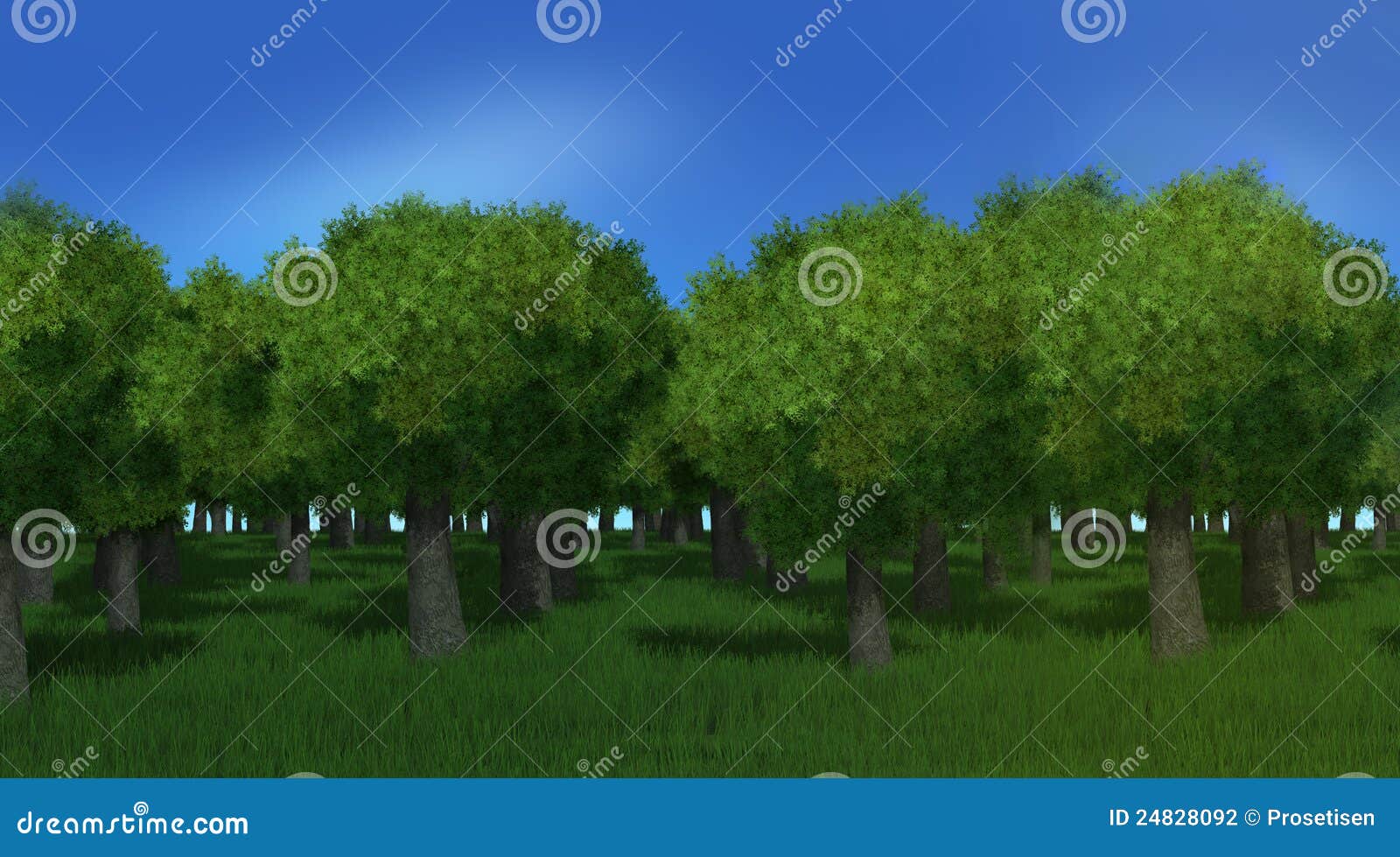 3D forest trees stock illustration. Illustration of environmental ...