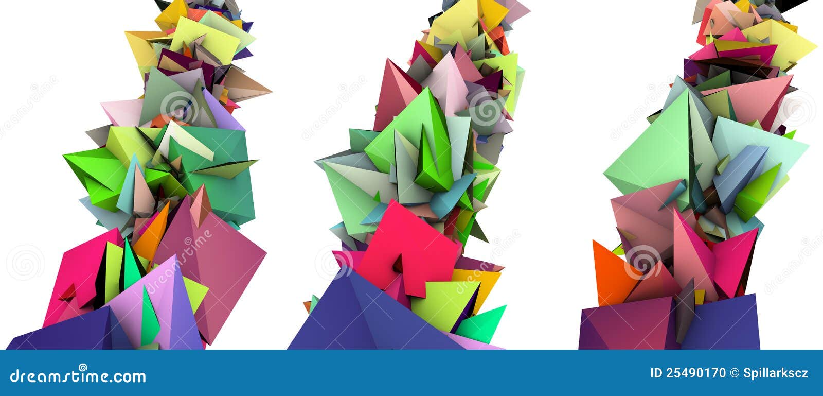 3d Fragmented Colored Spiked Shape Royalty-Free Stock Image ...