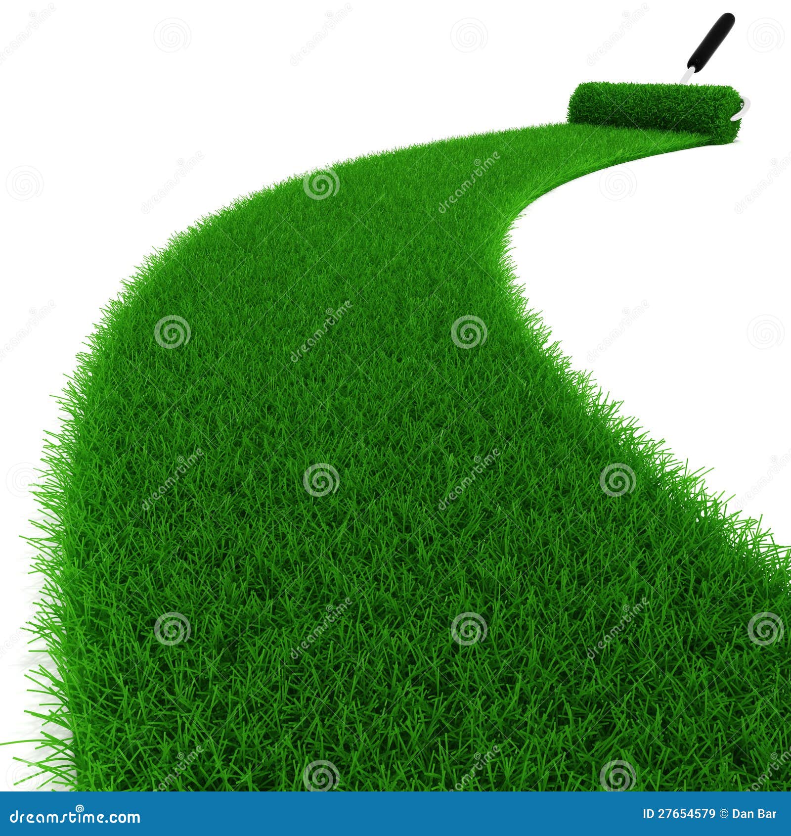 3d fresh green grass road stock illustration. Illustration of ...