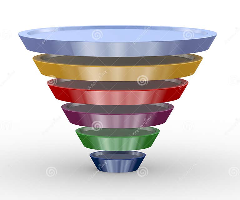 3d funnel structure design stock illustration. Illustration of ...
