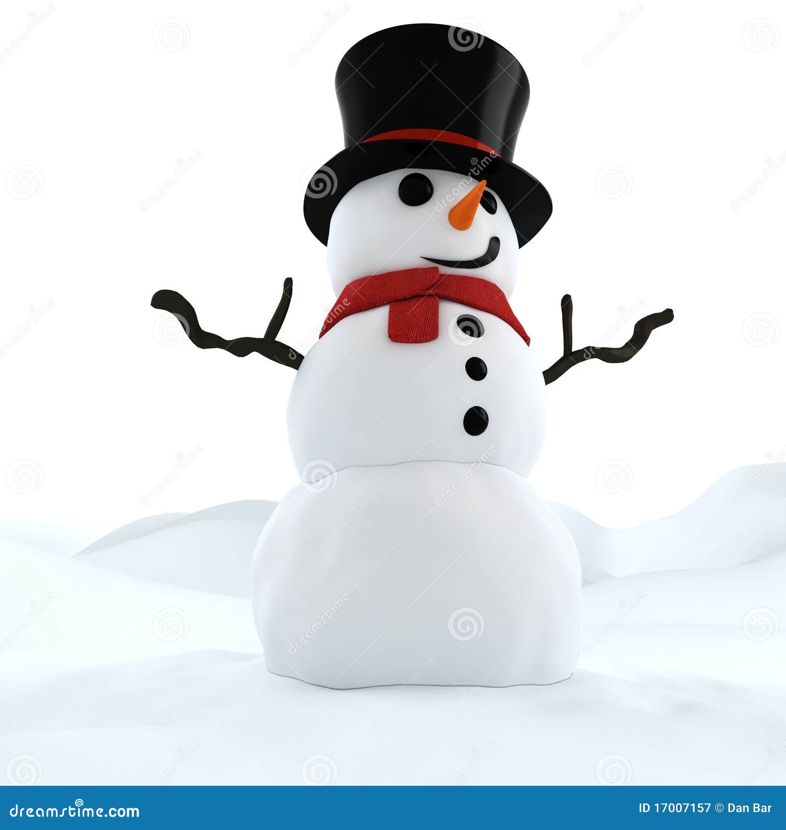 3d Funny Snowman3d Funny Snowman Waiting for Chris Stock Illustration ...