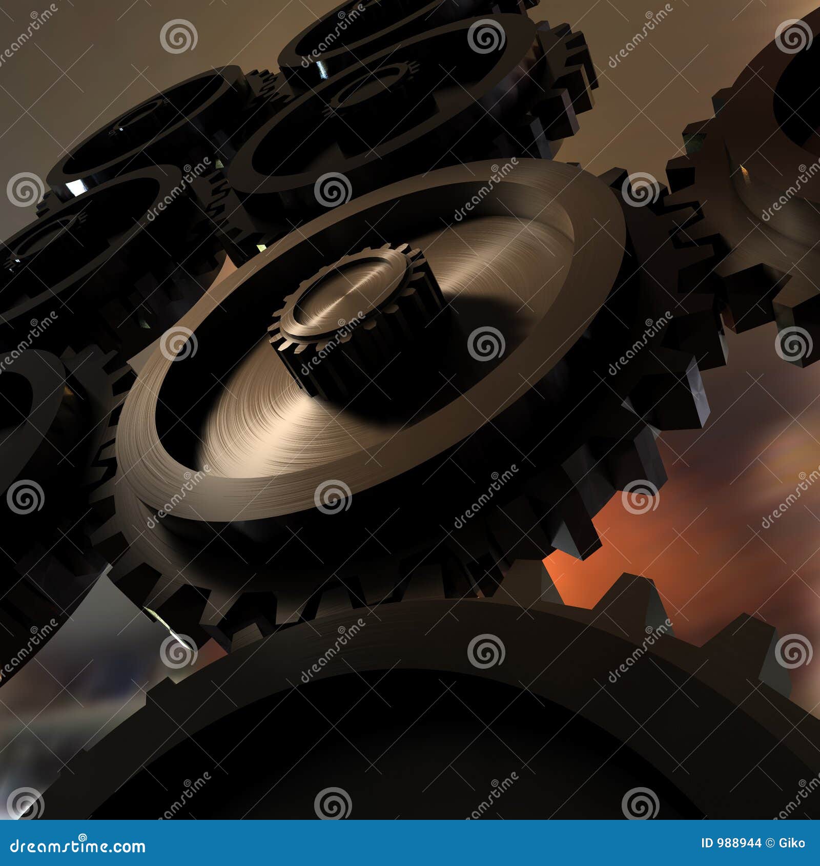 3D Gear stock illustration. Illustration of correspond - 988944