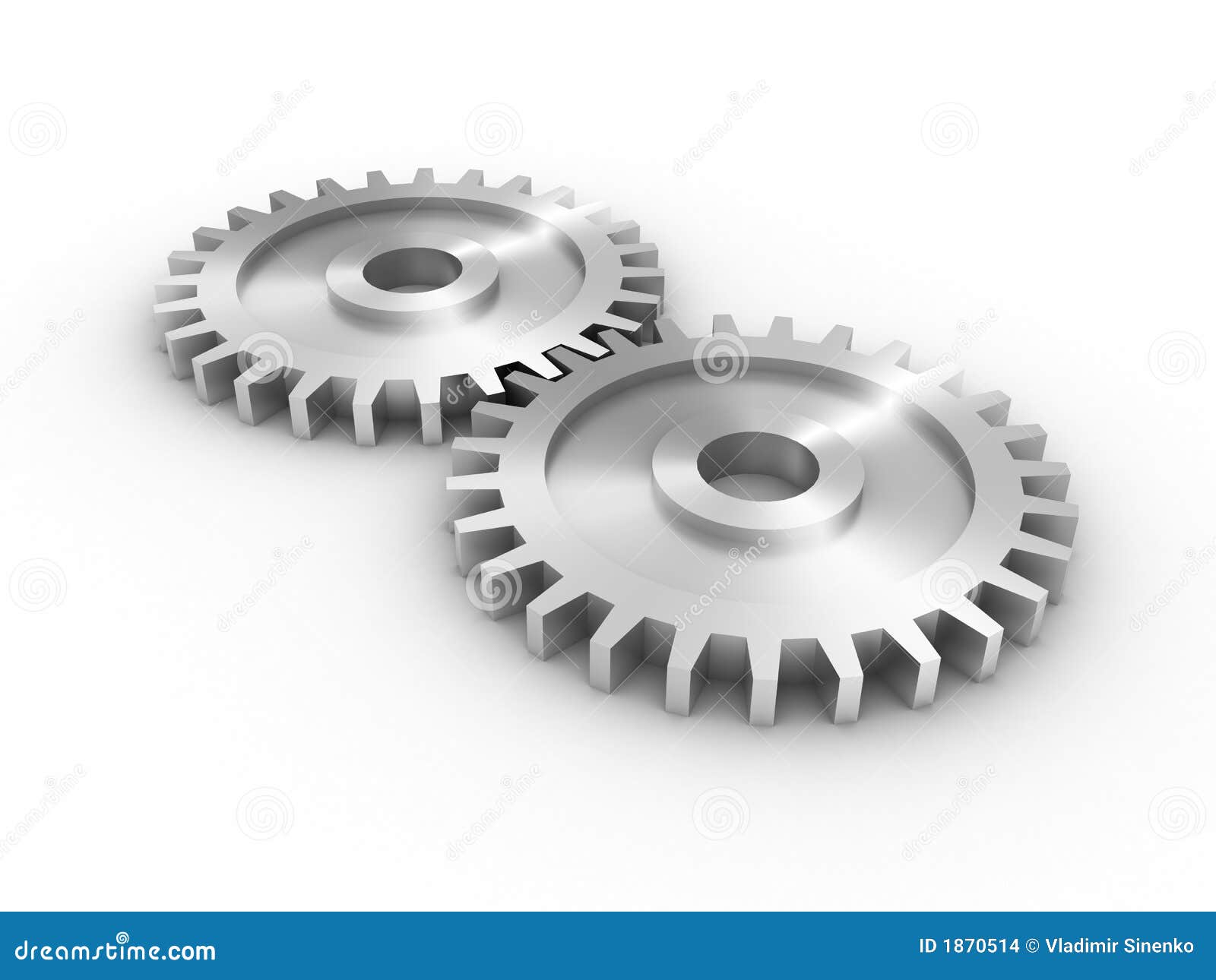 3D Gears stock illustration. Illustration of wheel, white - 1870514
