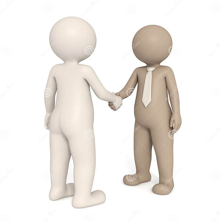 3d gentlemen shaking hands stock illustration. Illustration of goal ...