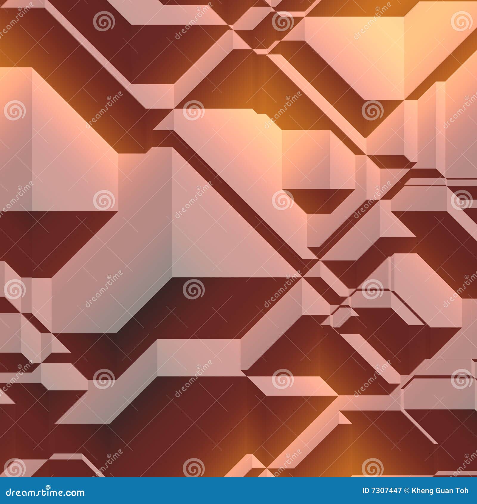 3d Geometrisch patroon stock illustratie. Illustration of blauw - 7307447