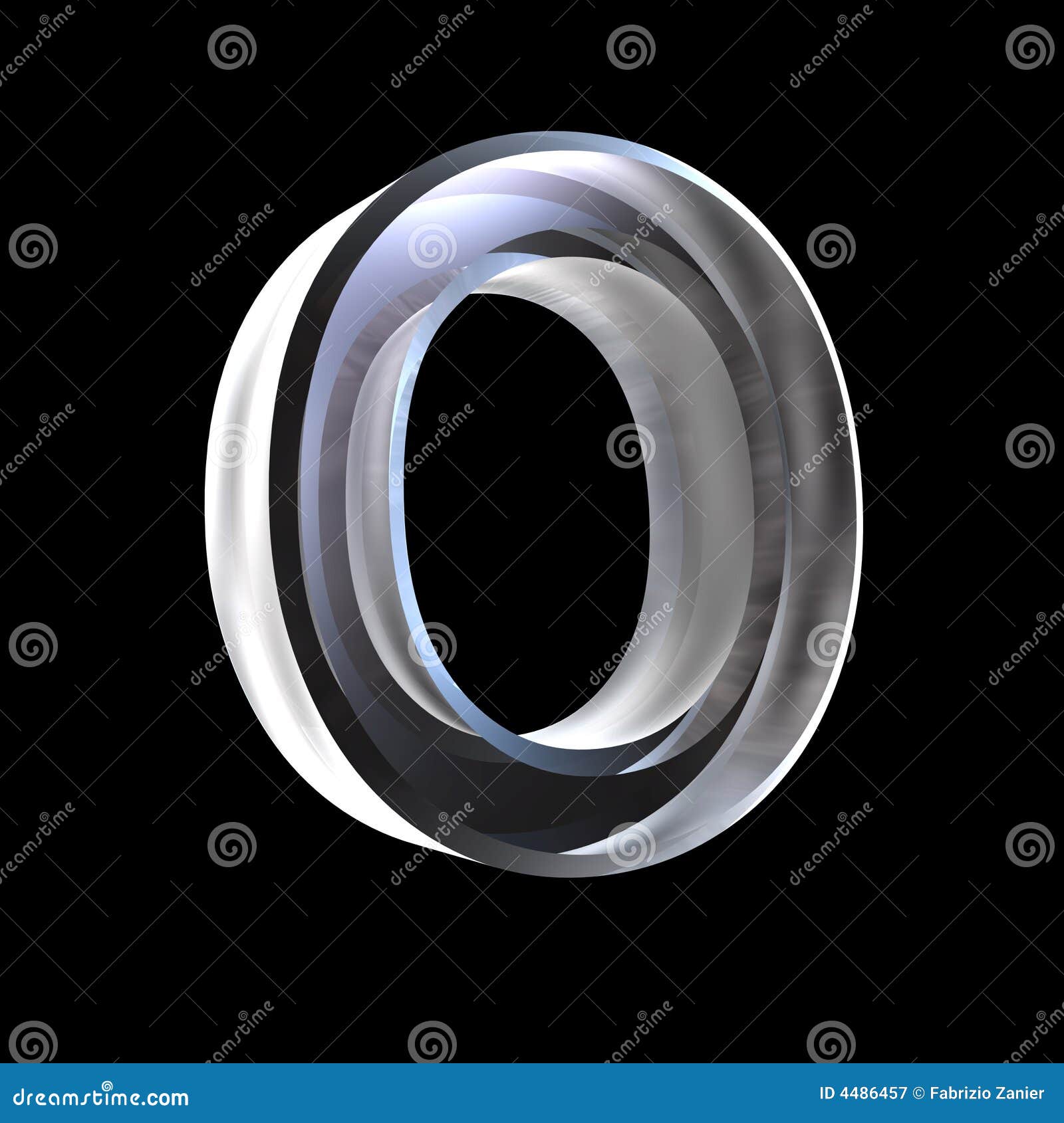 3d glass bokstav o stock illustrationer. Illustration av läst - 4486457