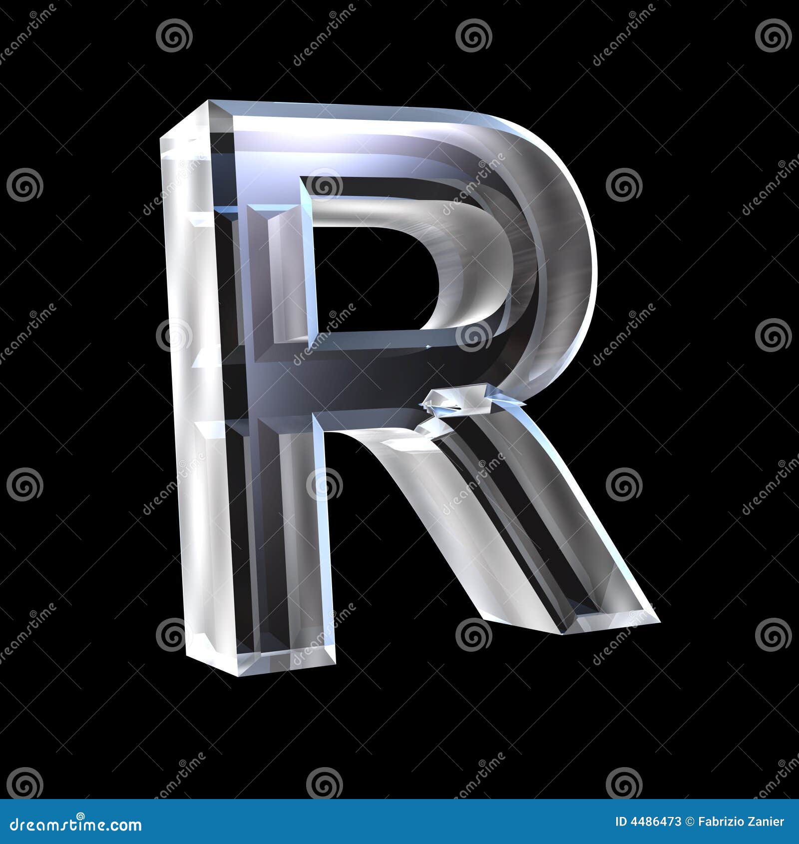 3d glass bokstav r stock illustrationer. Illustration av skola - 4486473