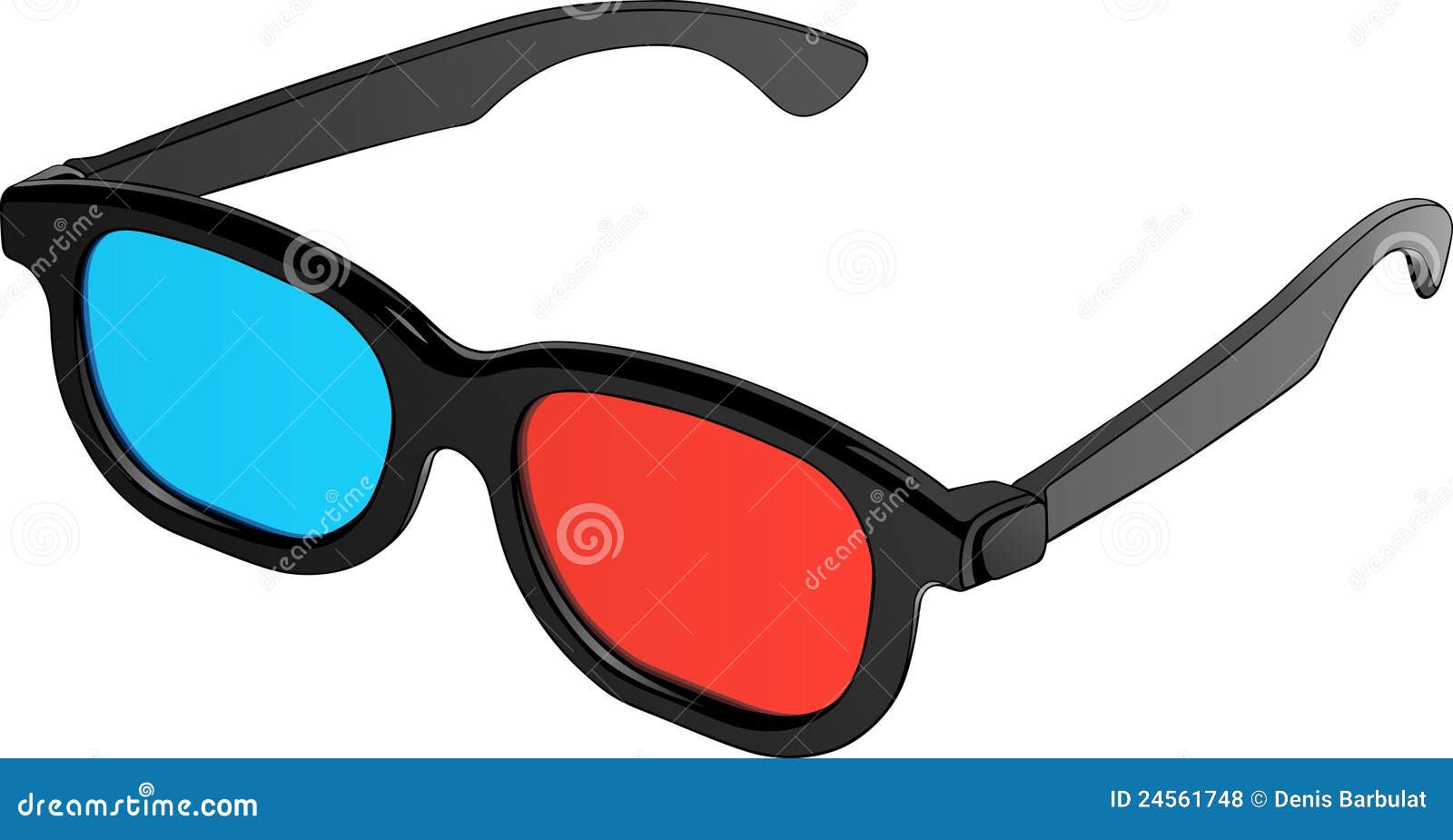 3D Glasses stock vector. Illustration of lens, cinema - 24561748