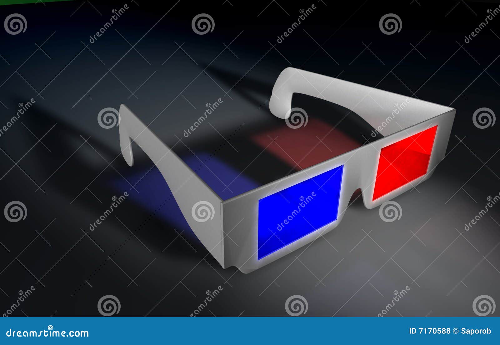 3D Glasses stock illustration. Illustration of reel, stereoscopic - 7170588