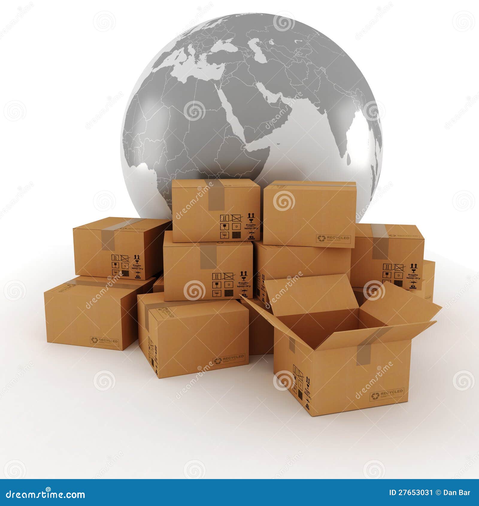 3d Global Business Commerce Concept Stock Illustration - Illustration ...