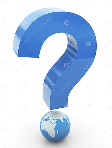 3d global question mark stock illustration. Illustration of planet ...