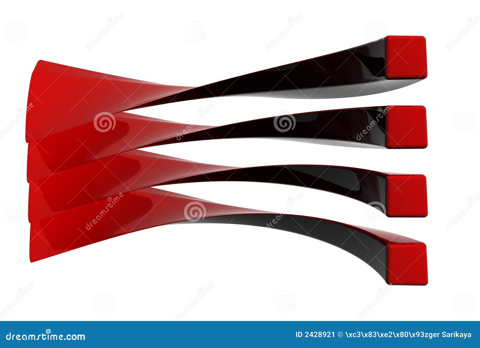 3d glossy red stock illustration. Illustration of dynamic - 2428921