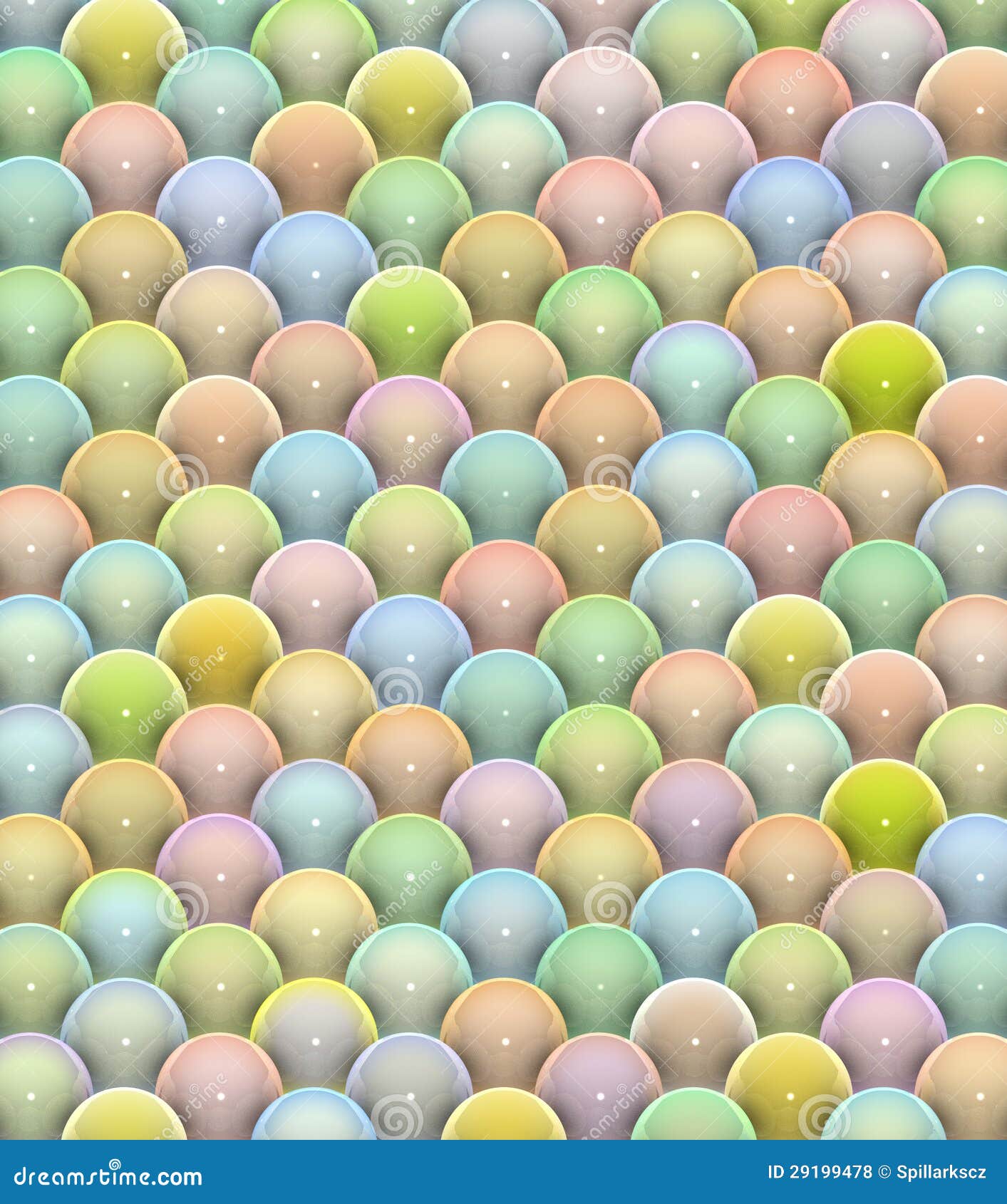 3d Glossy Reflective Balls Pattern Stock Illustration - Illustration of ...