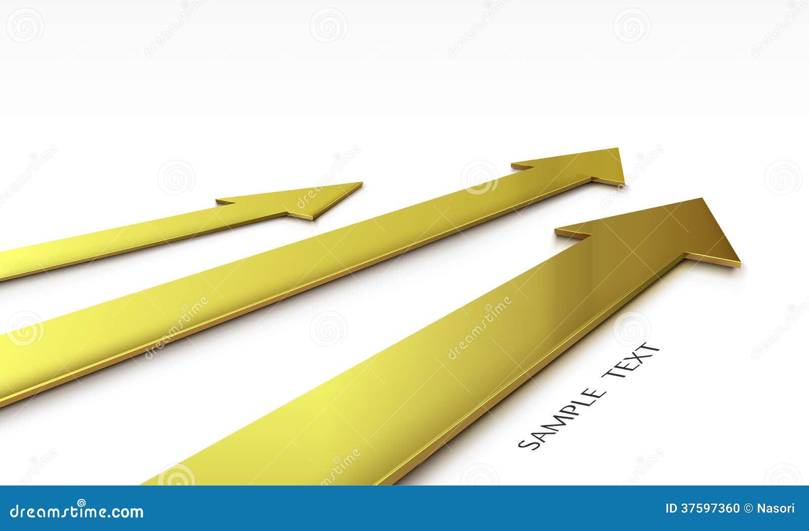 3d Gold Arrow Comparison Set Stock Vector - Illustration of abstract ...