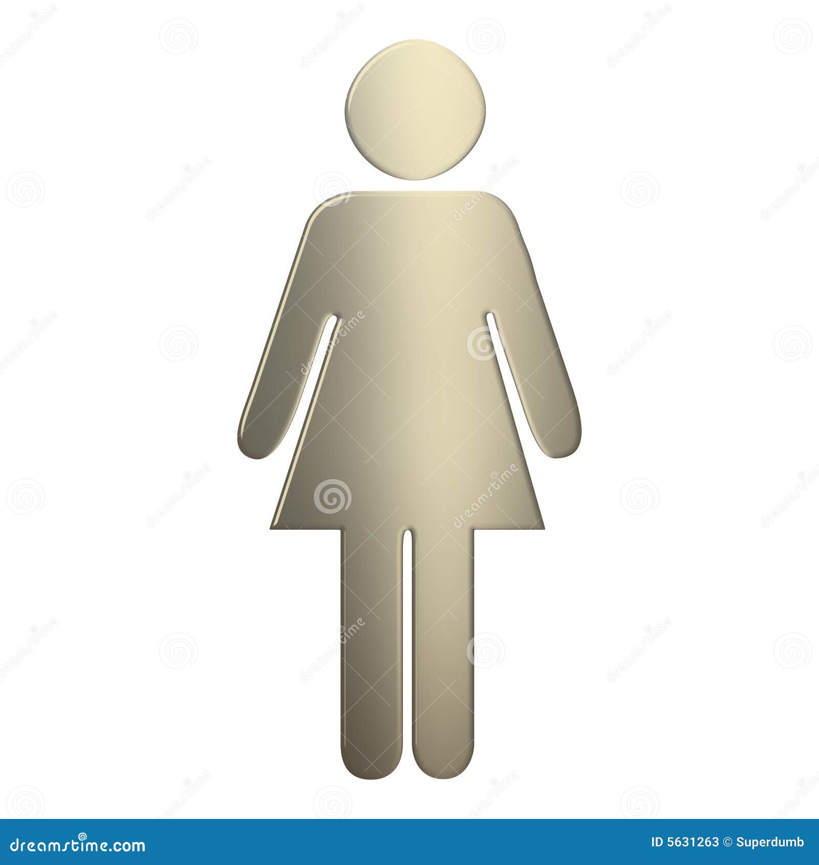 3d Gold Female Symbol stock illustration. Illustration of silhouette ...