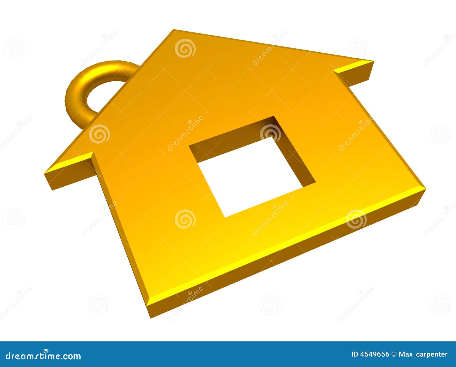 3d gold house stock illustration. Illustration of real - 4549656