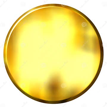 3D Golden Circular Button stock illustration. Illustration of circle ...