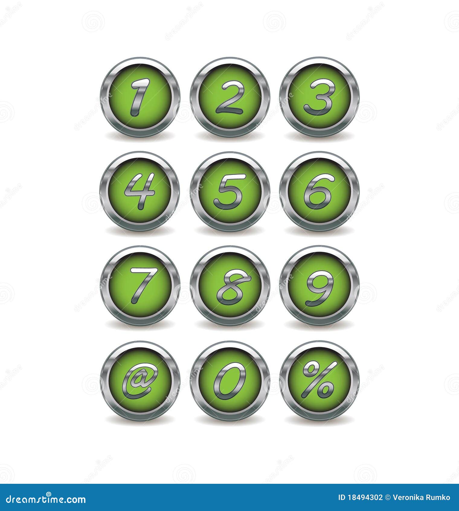 3D Golden Framed Numbers stock vector. Illustration of press - 18494302