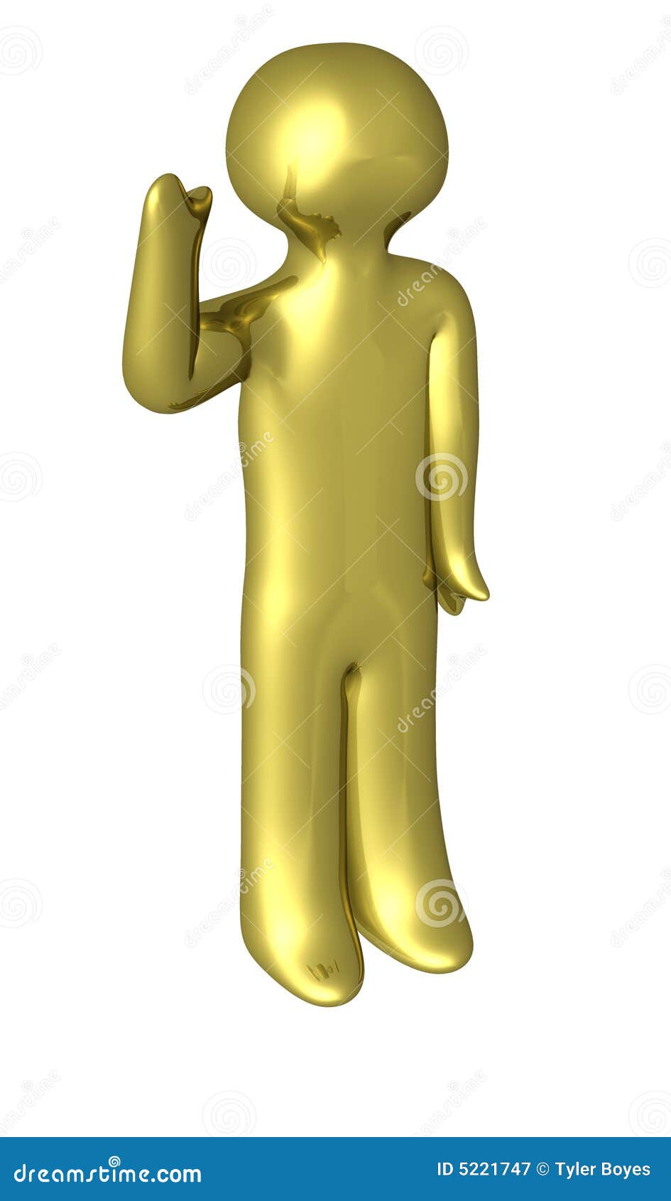 3D golden Guy stock illustration. Illustration of team - 5221747
