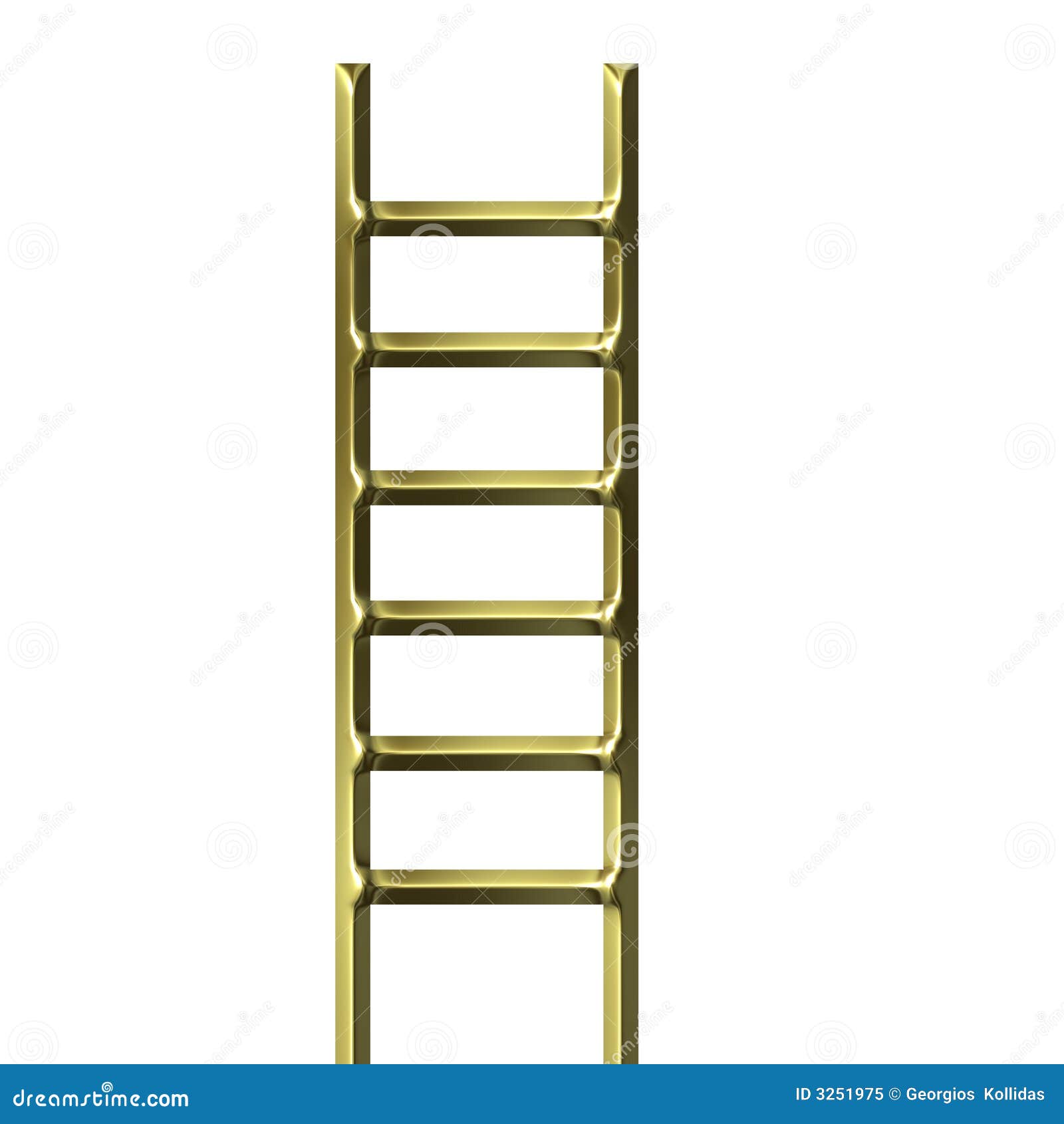3D Golden Ladder Royalty-Free Stock Photography | CartoonDealer.com ...