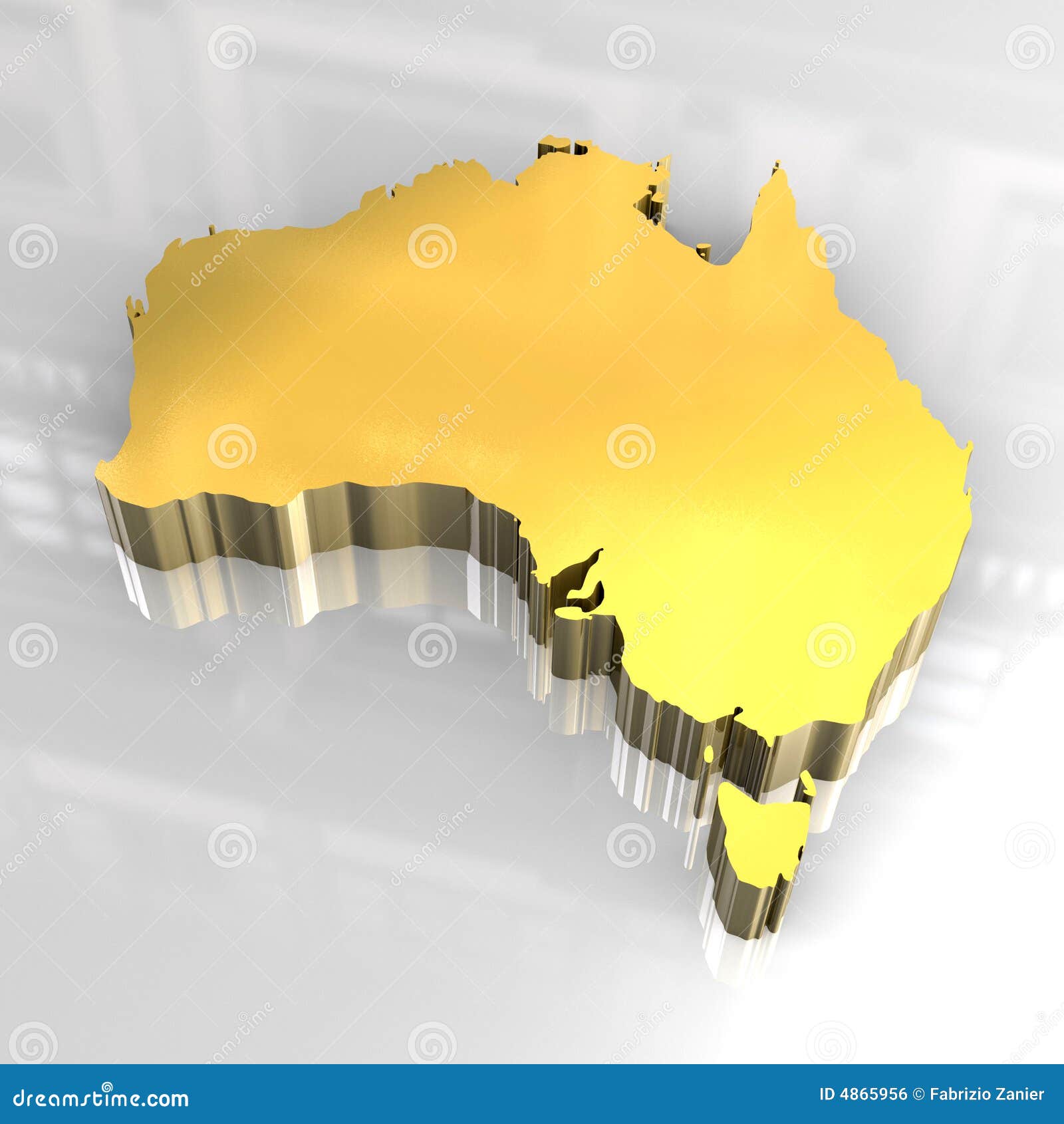 3d golden map of australia stock illustration. Illustration of clip ...