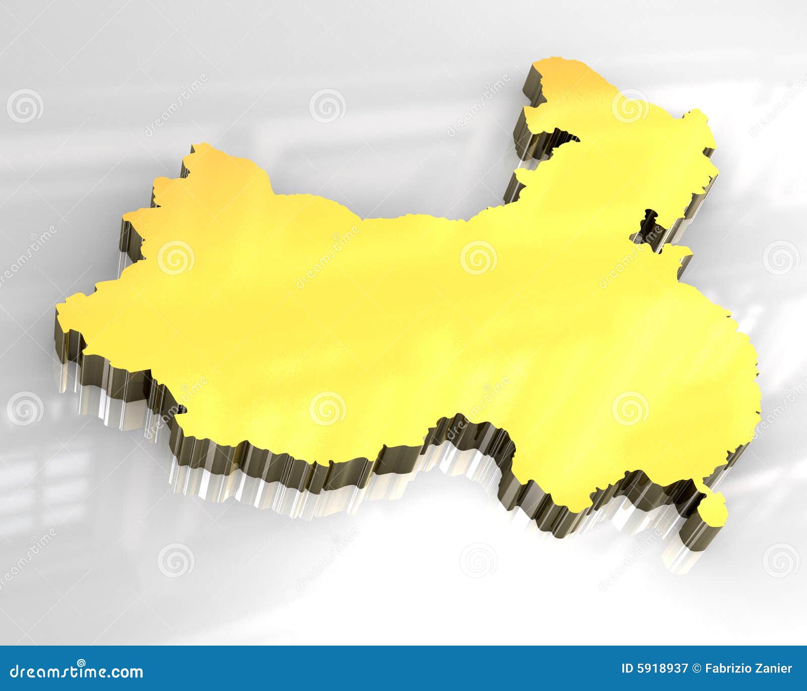 3d golden map of china stock illustration. Illustration of golden - 5918937
