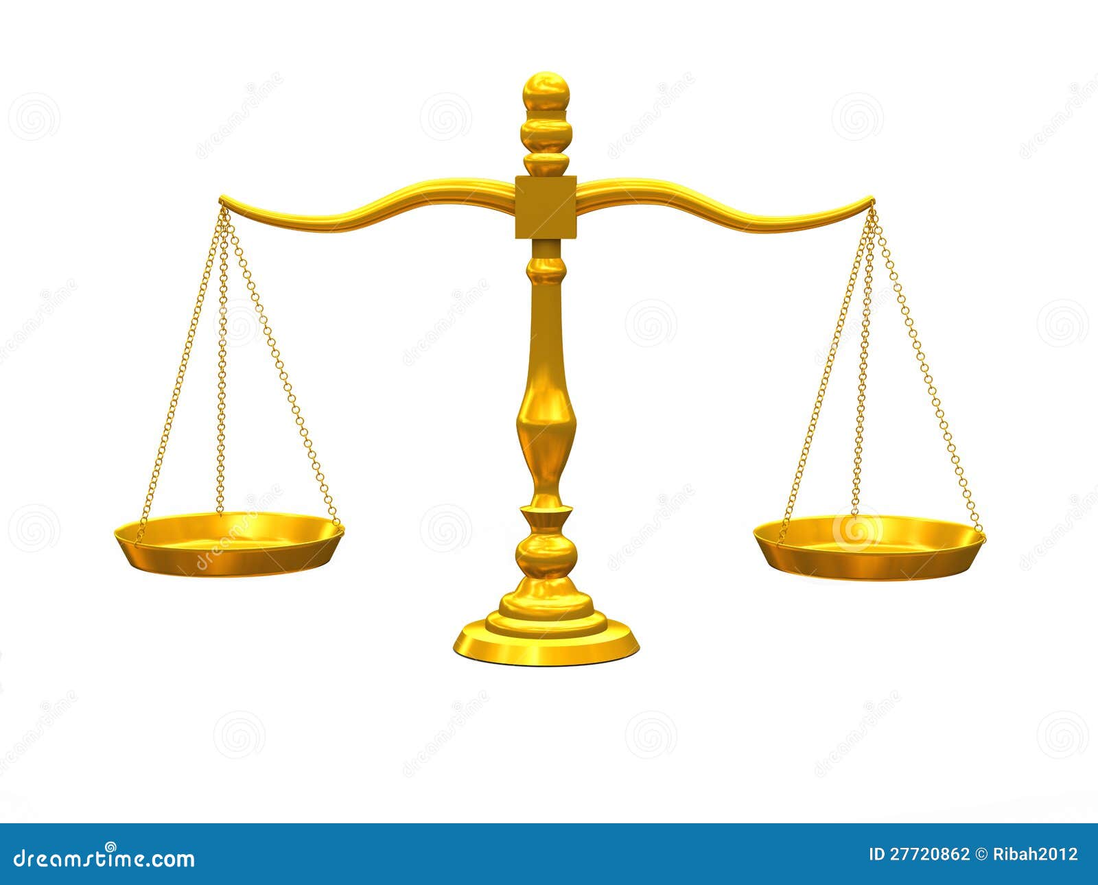 3d golden scale stock illustration. Illustration of honesty - 27720862