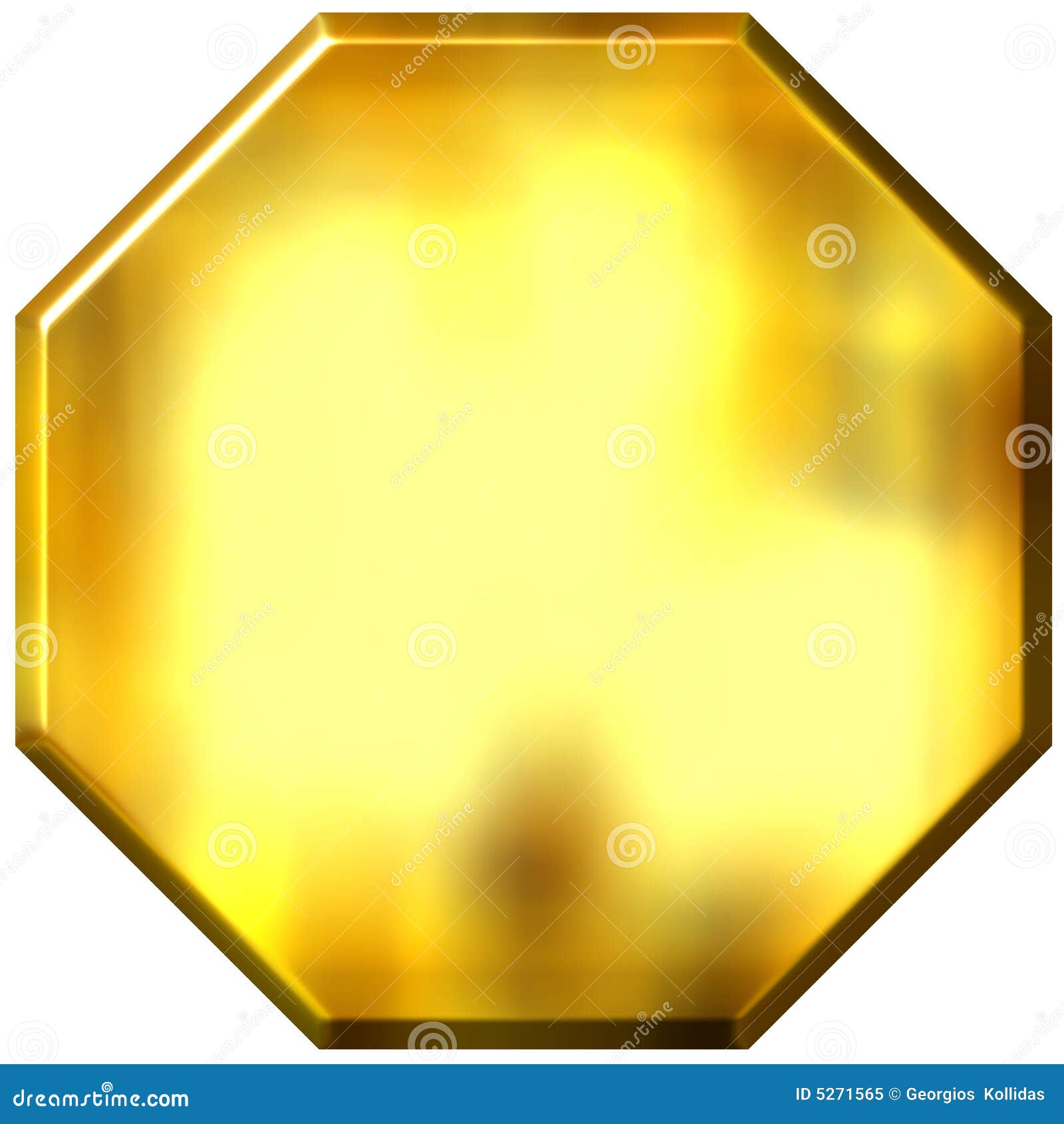 3D Golden Sign stock illustration. Illustration of blank - 5271565