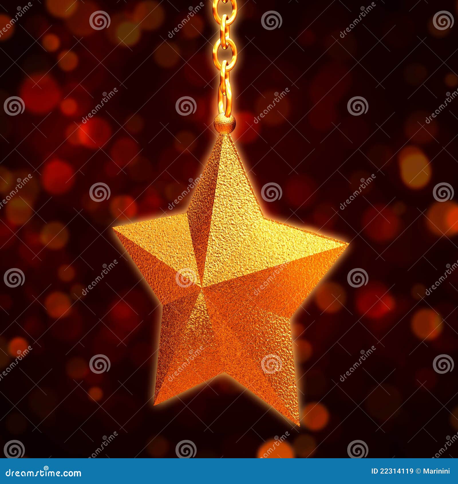 3d golden star with chains stock illustration. Illustration of chain ...