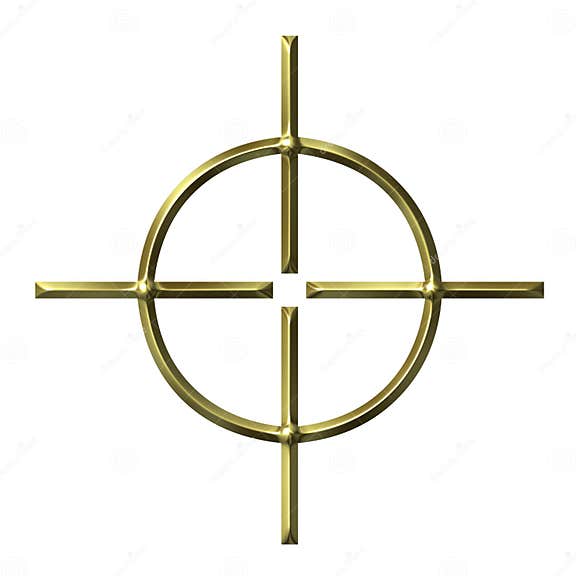 3D Golden Target stock illustration. Illustration of achievement - 4015040