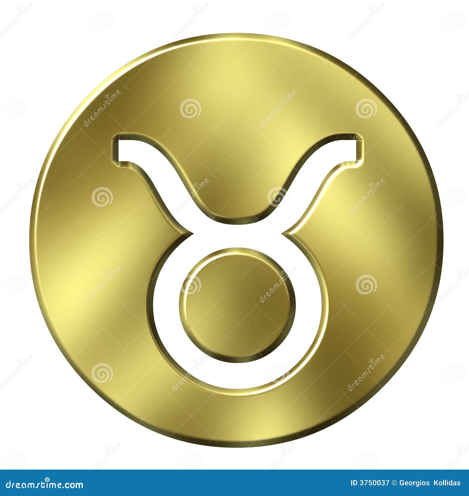 3D Golden Taurus Zodiac Sign Royalty-Free Stock Image | CartoonDealer ...