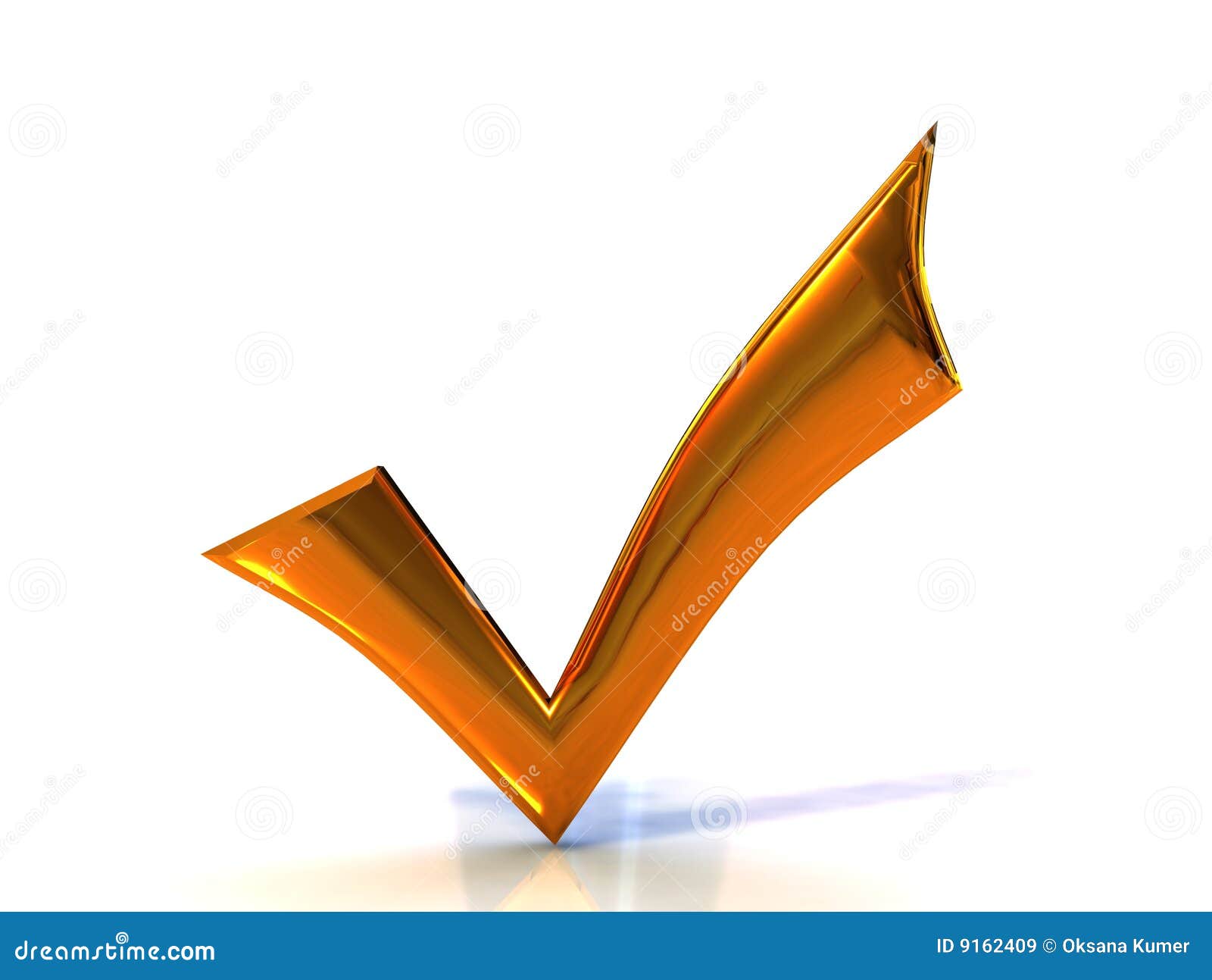 3D Golden Tick Stock Photo | CartoonDealer.com #3052344