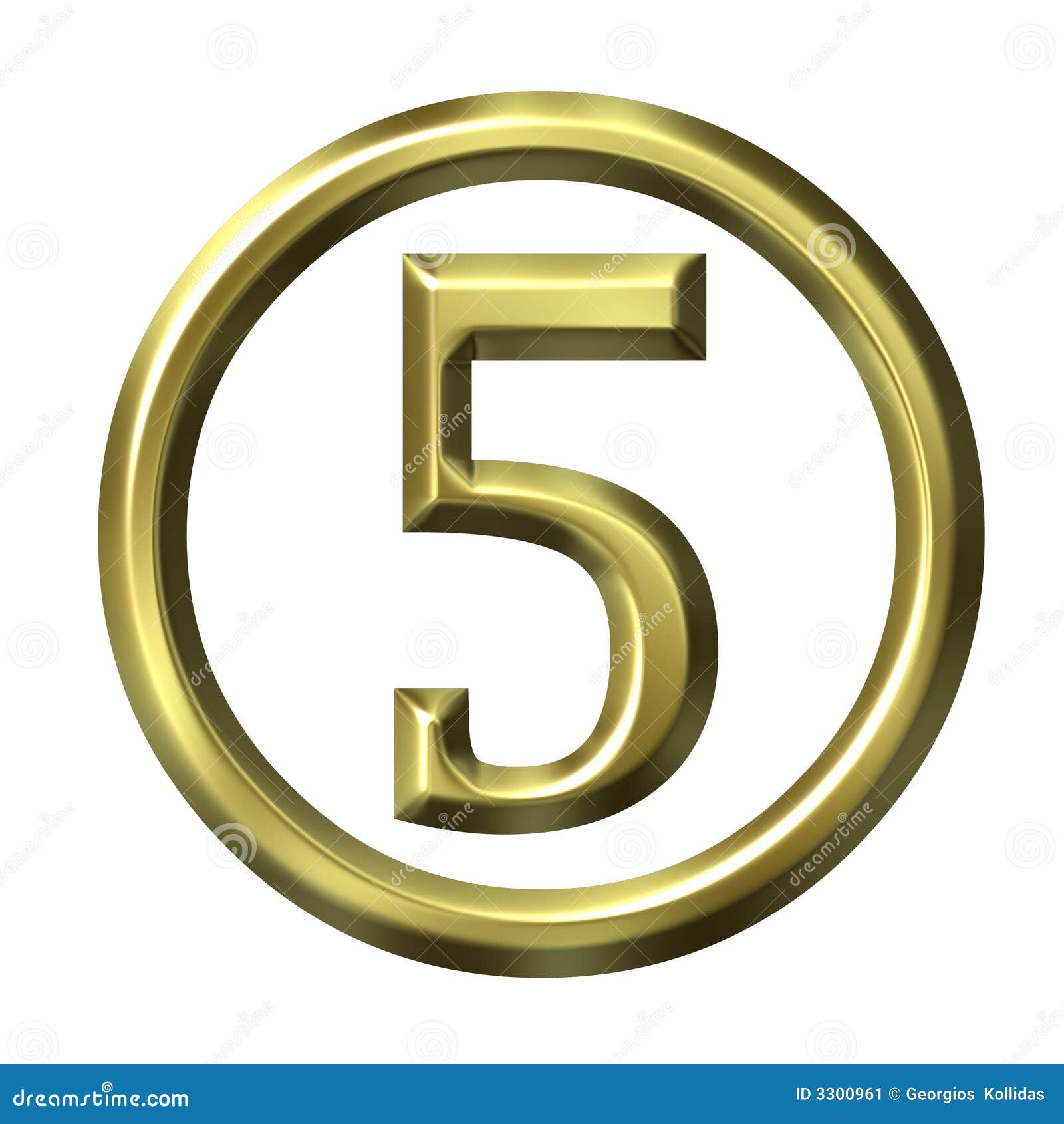 3D goldene Zahl 5 stock abbildung. Illustration von hinaufklettern ...