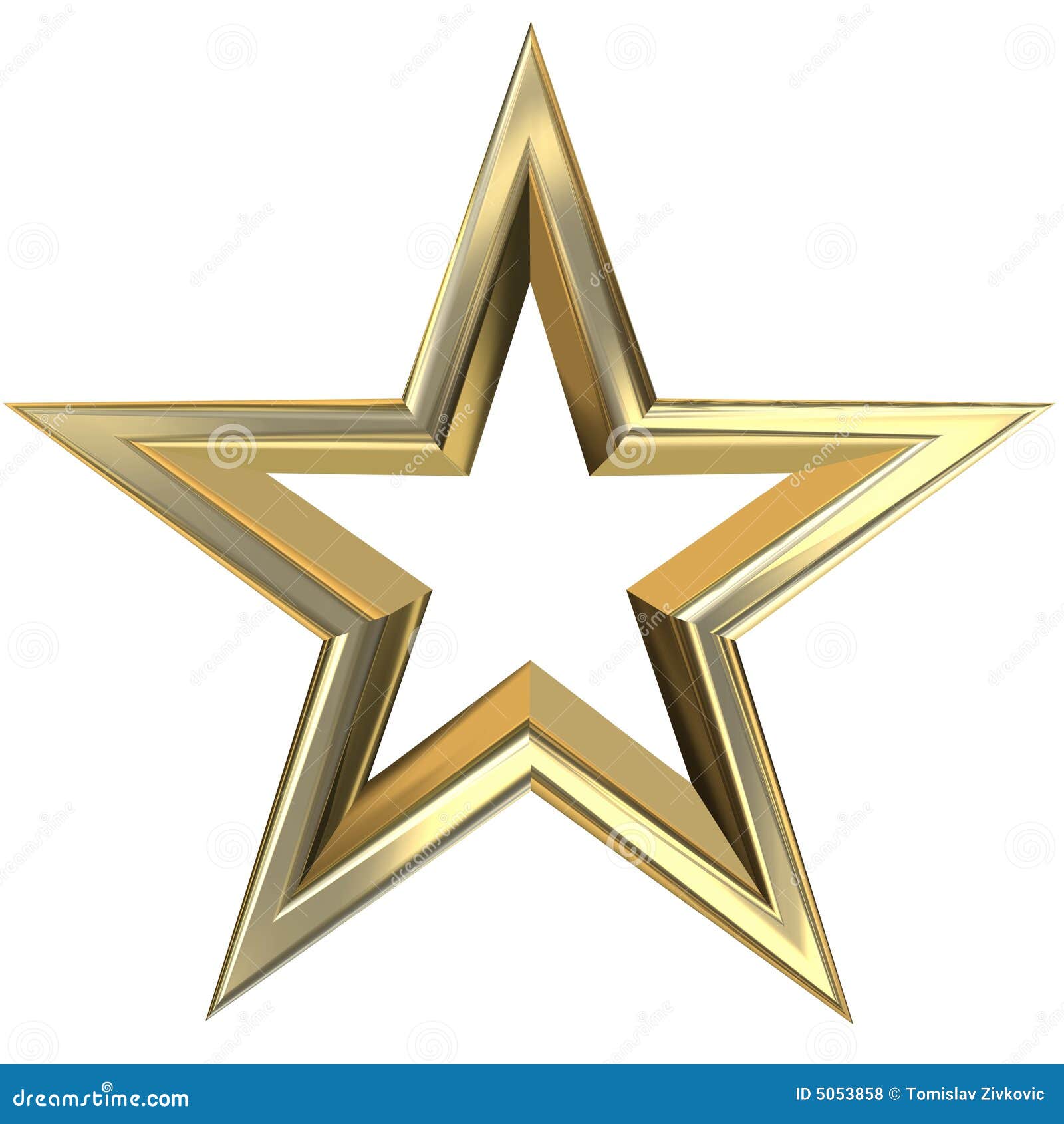 3d gouden ster stock illustratie. Illustration of schenen - 5053858