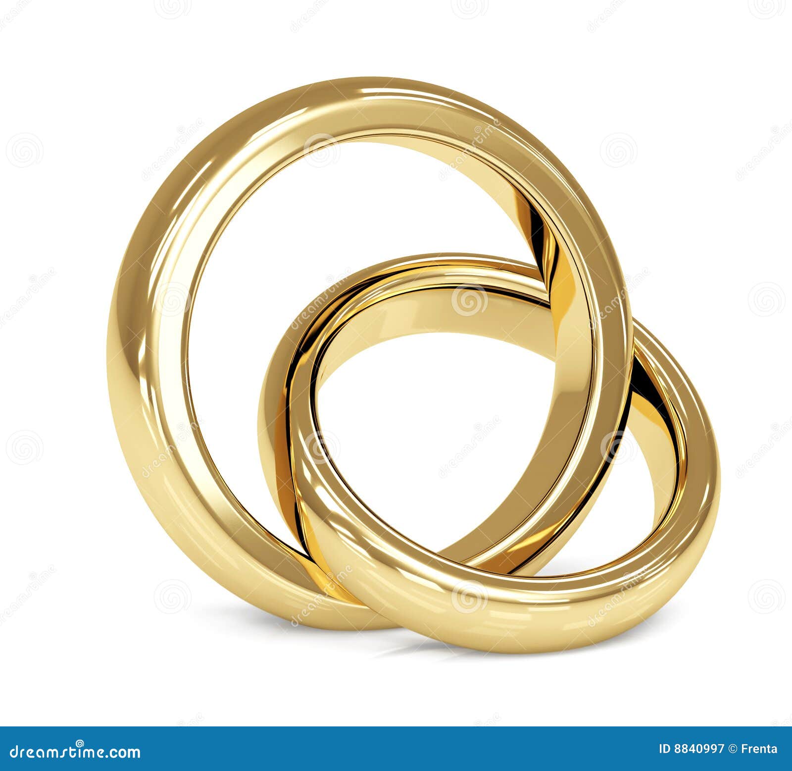 3d gouden trouwring twee stock illustratie. Illustration of ring - 8840997