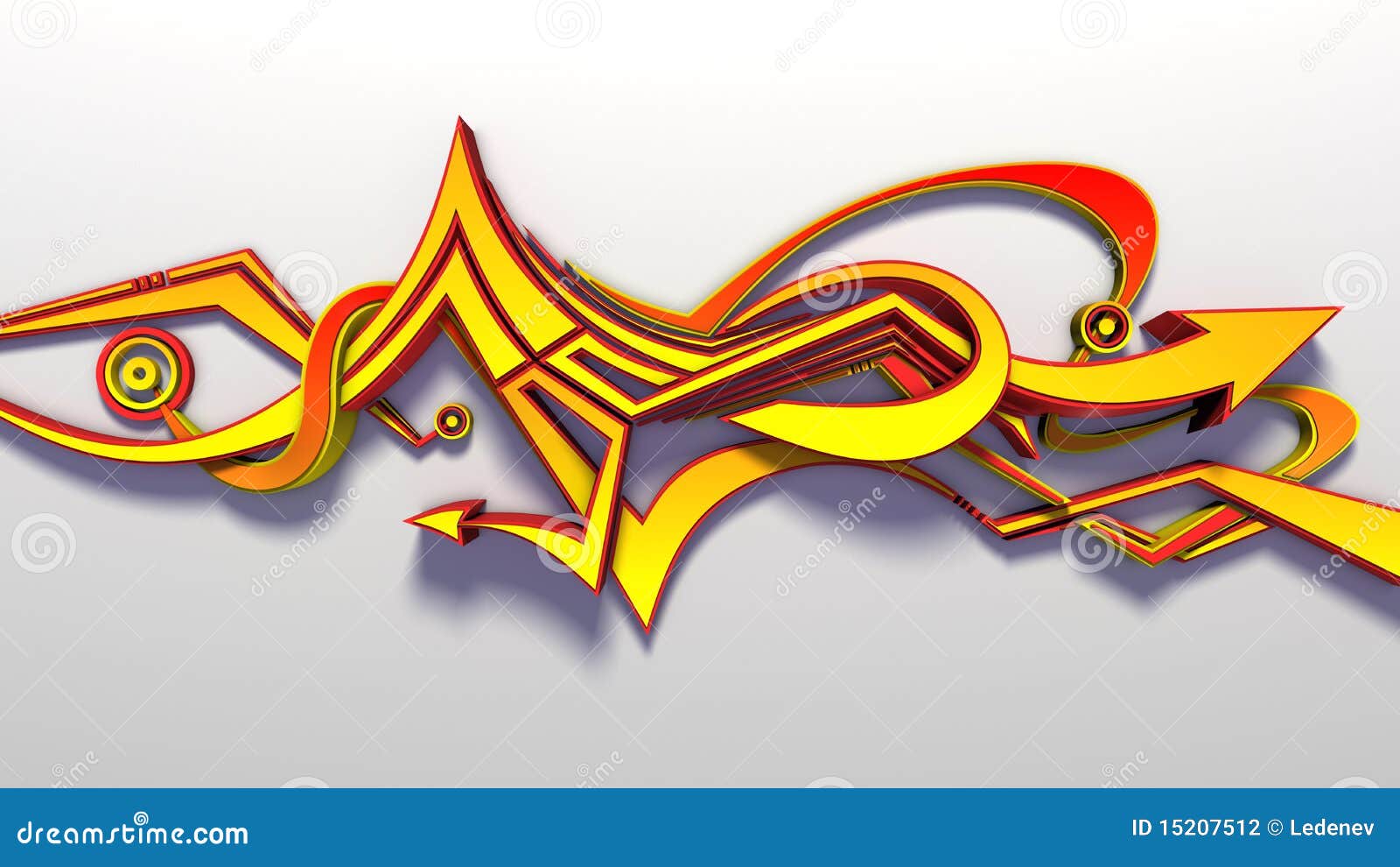 3D graffiti stock illustration. Illustration of dimensional - 15207512