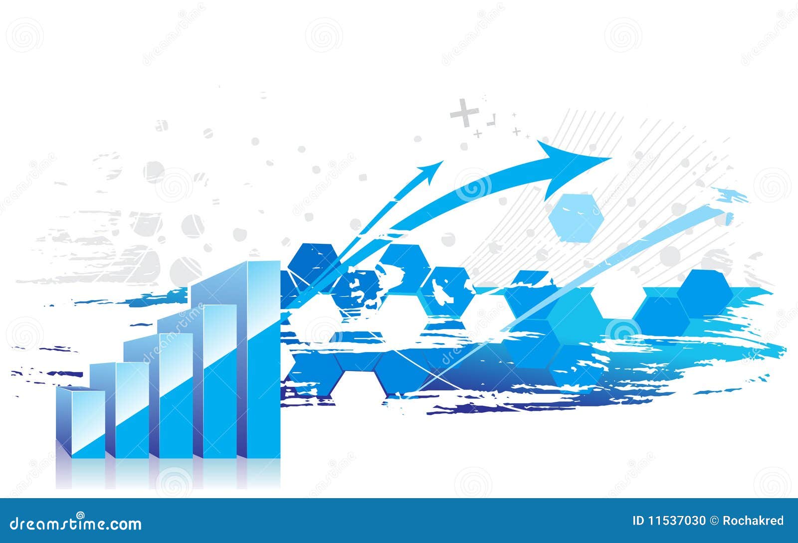 3d Grafiek Die Stijging Van Winsten Toont Vector Illustratie ...