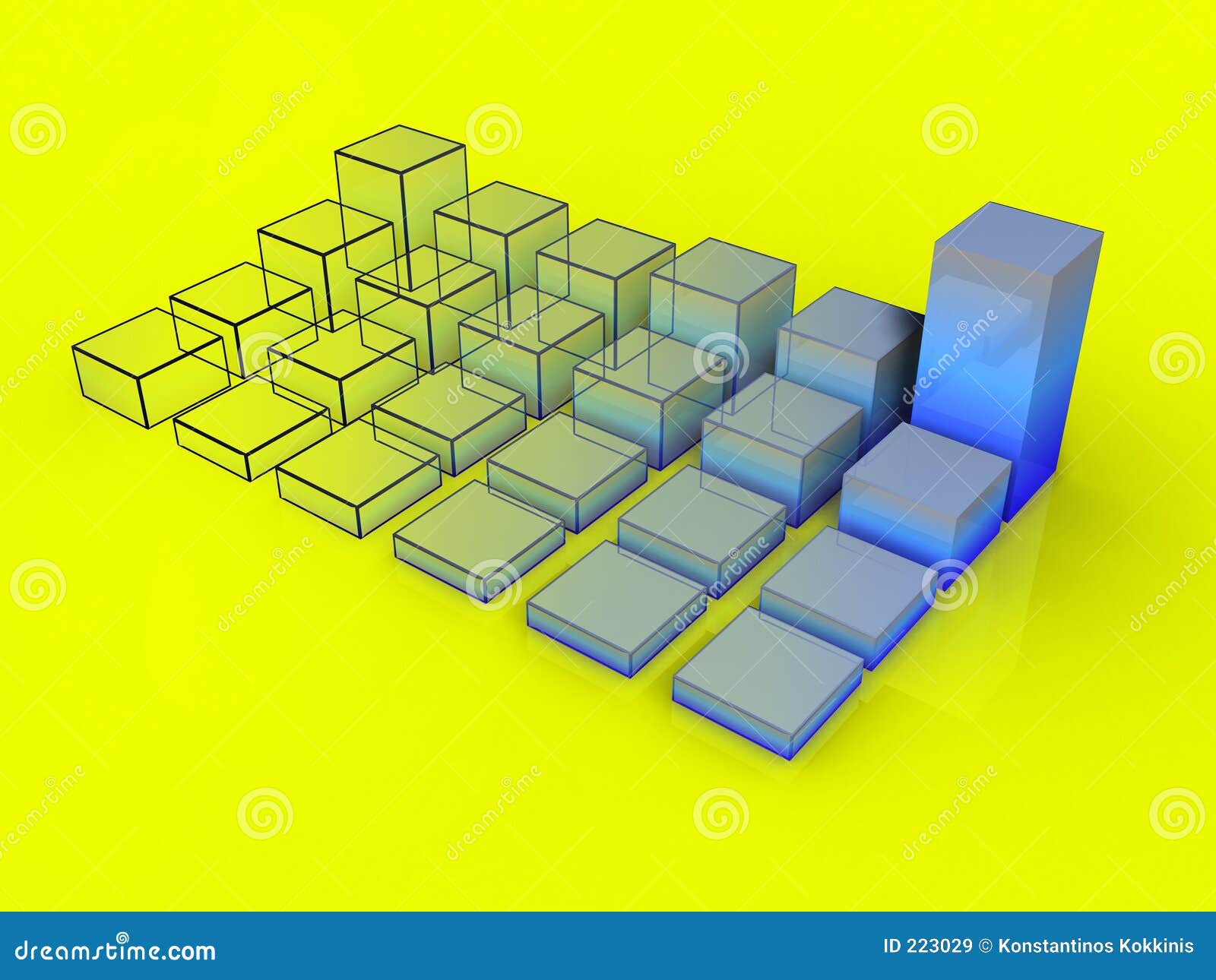 3d graph #1 stock illustration. Illustration of statistics - 223029