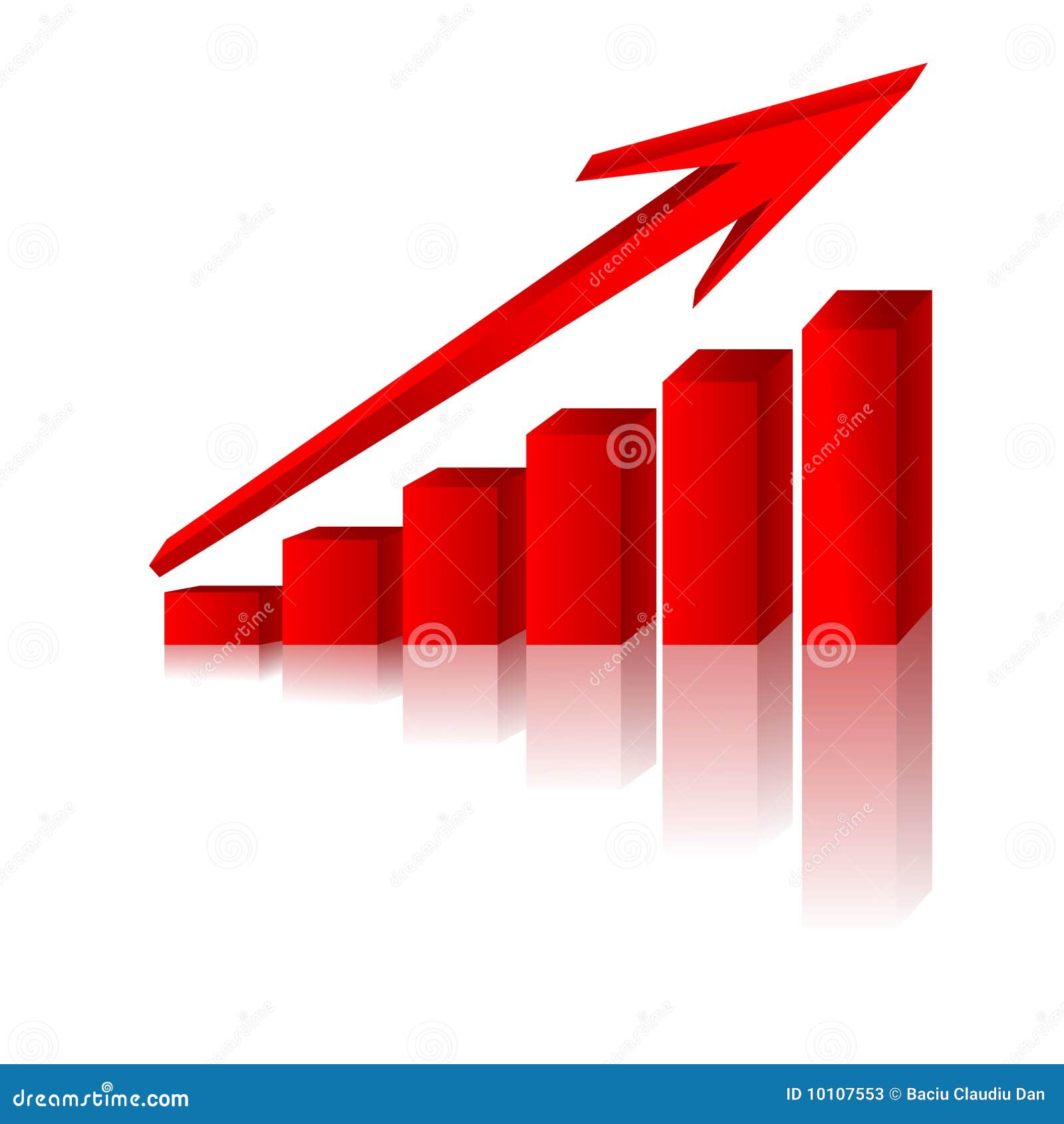 3d graph stock vector. Illustration of data, rise, success - 10107553