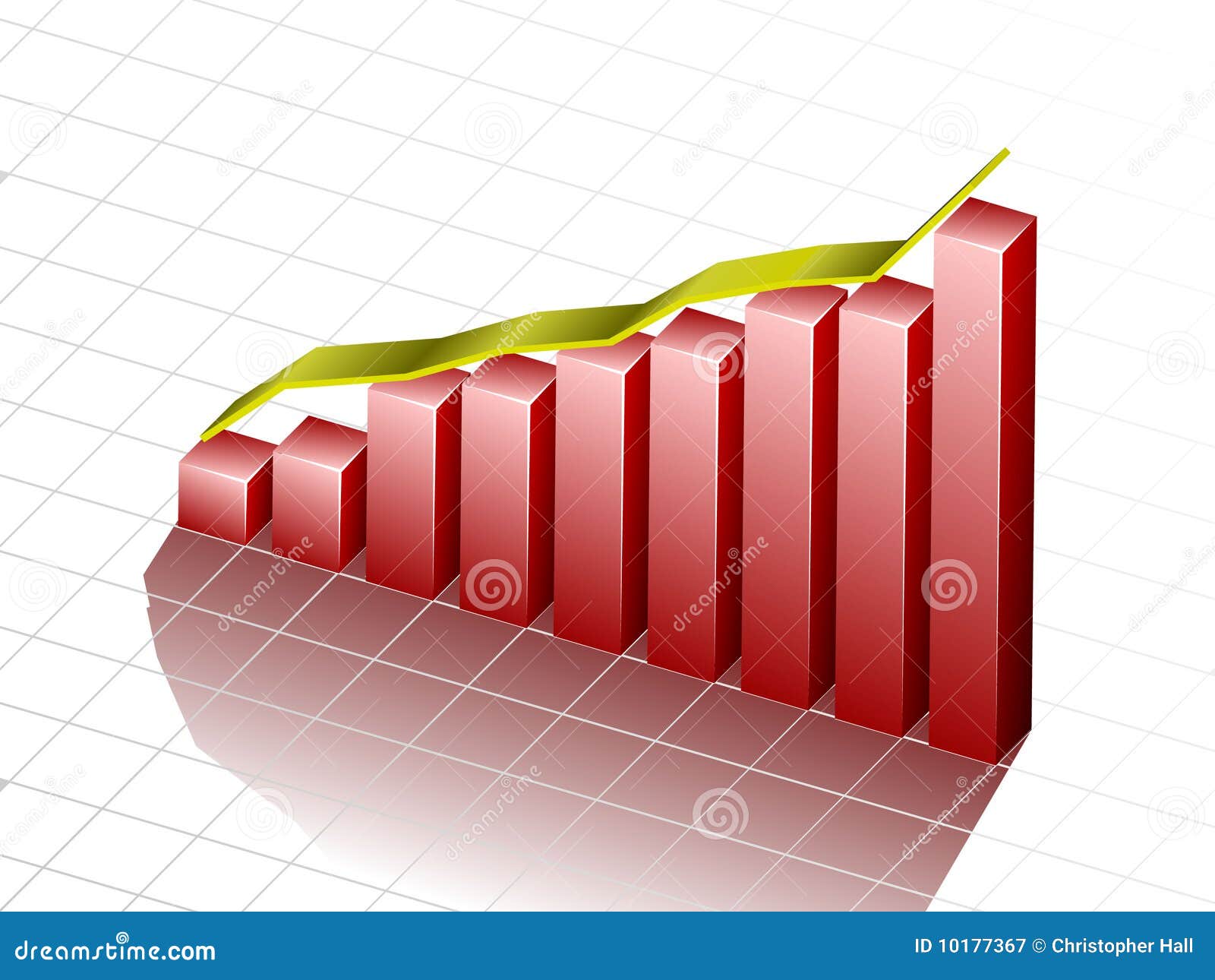 3D Graph stock vector. Illustration of grow, company - 10177367