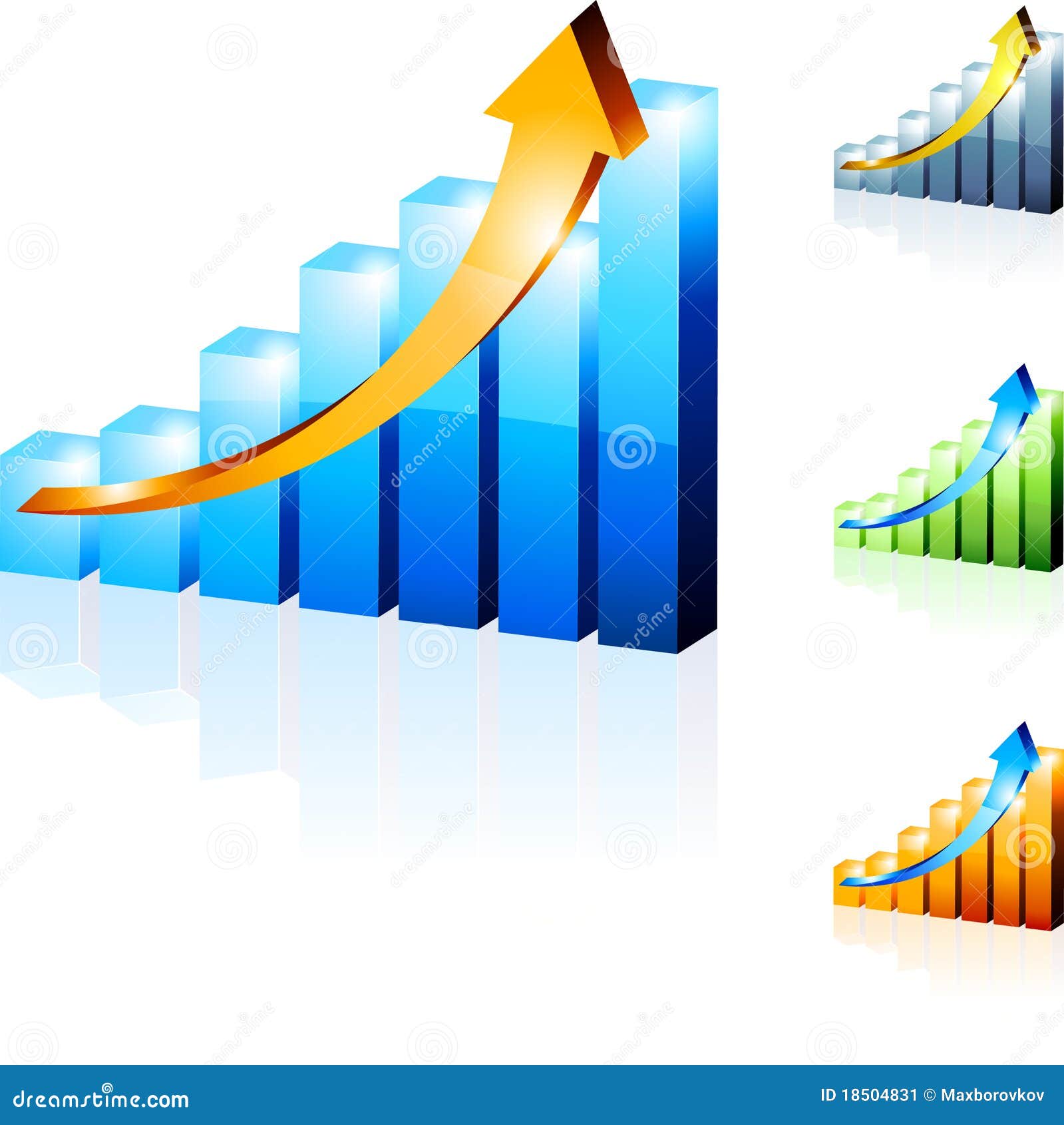 3d graph. stock vector. Illustration of statistic, graph - 18504831